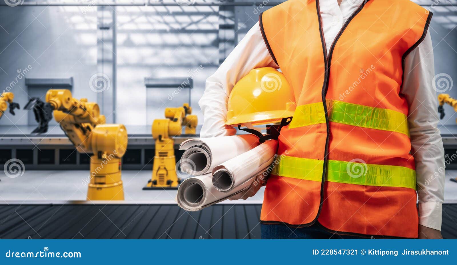 Engineer Work With 3d Rendering Robotic Arms Stock Image ...