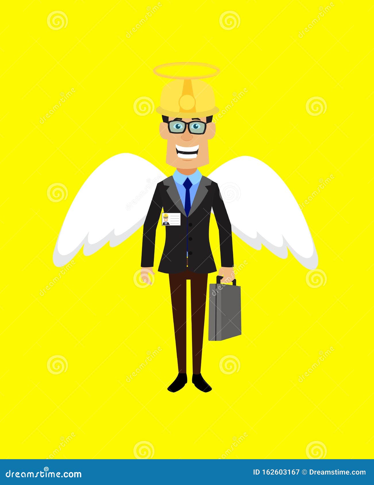 Technician Engineer Worker - in Angel Costume Stock Illustration ...
