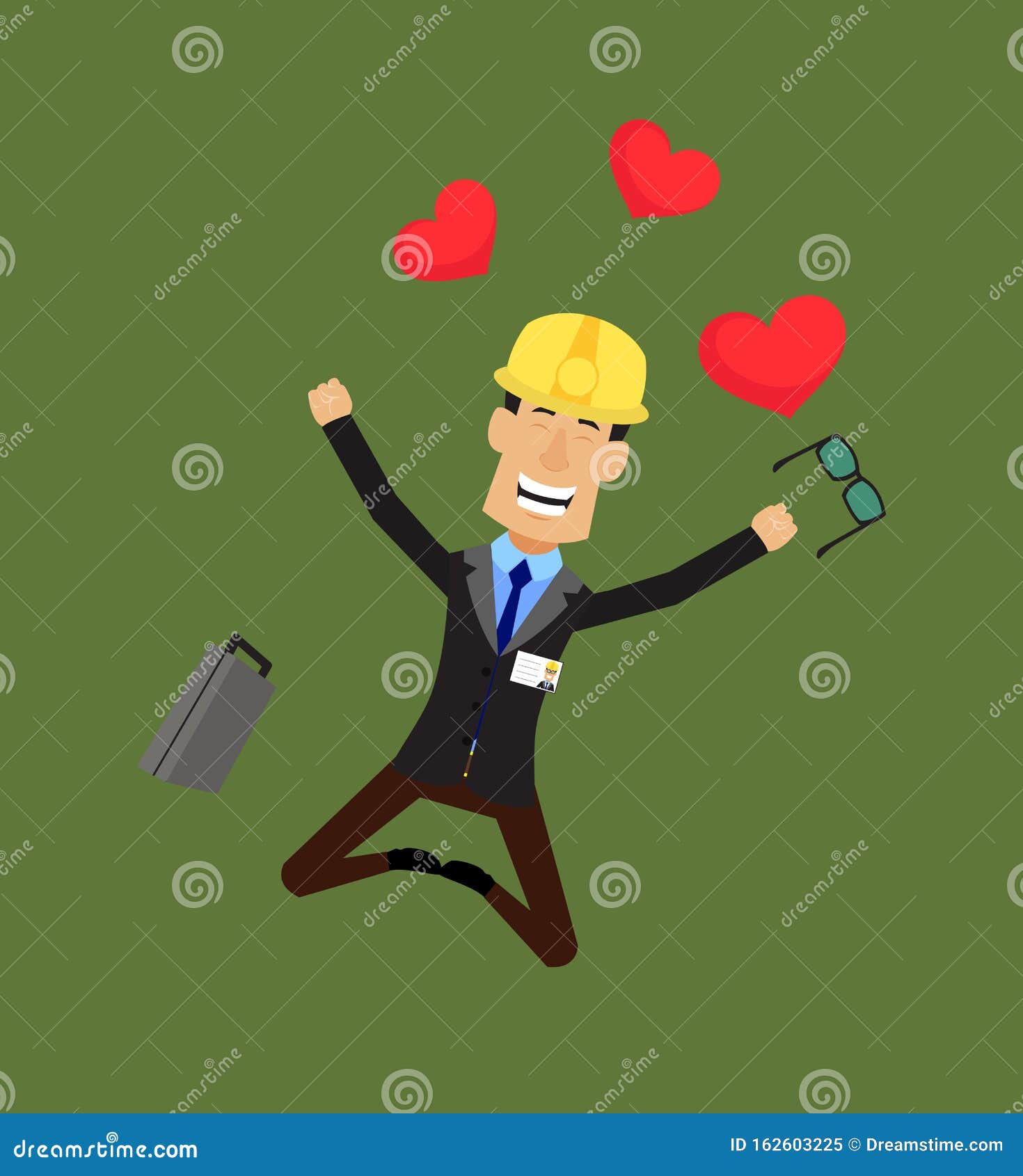 Technician Engineer Worker - Feeling Very Excited Stock Illustration ...
