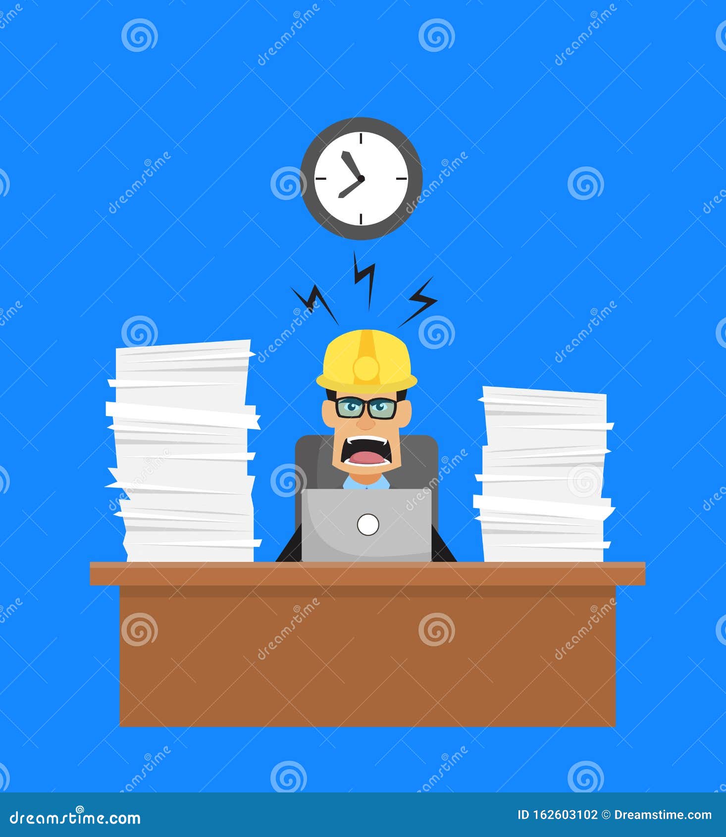 Technician Engineer Worker - Frustrated from Office Work Stock ...