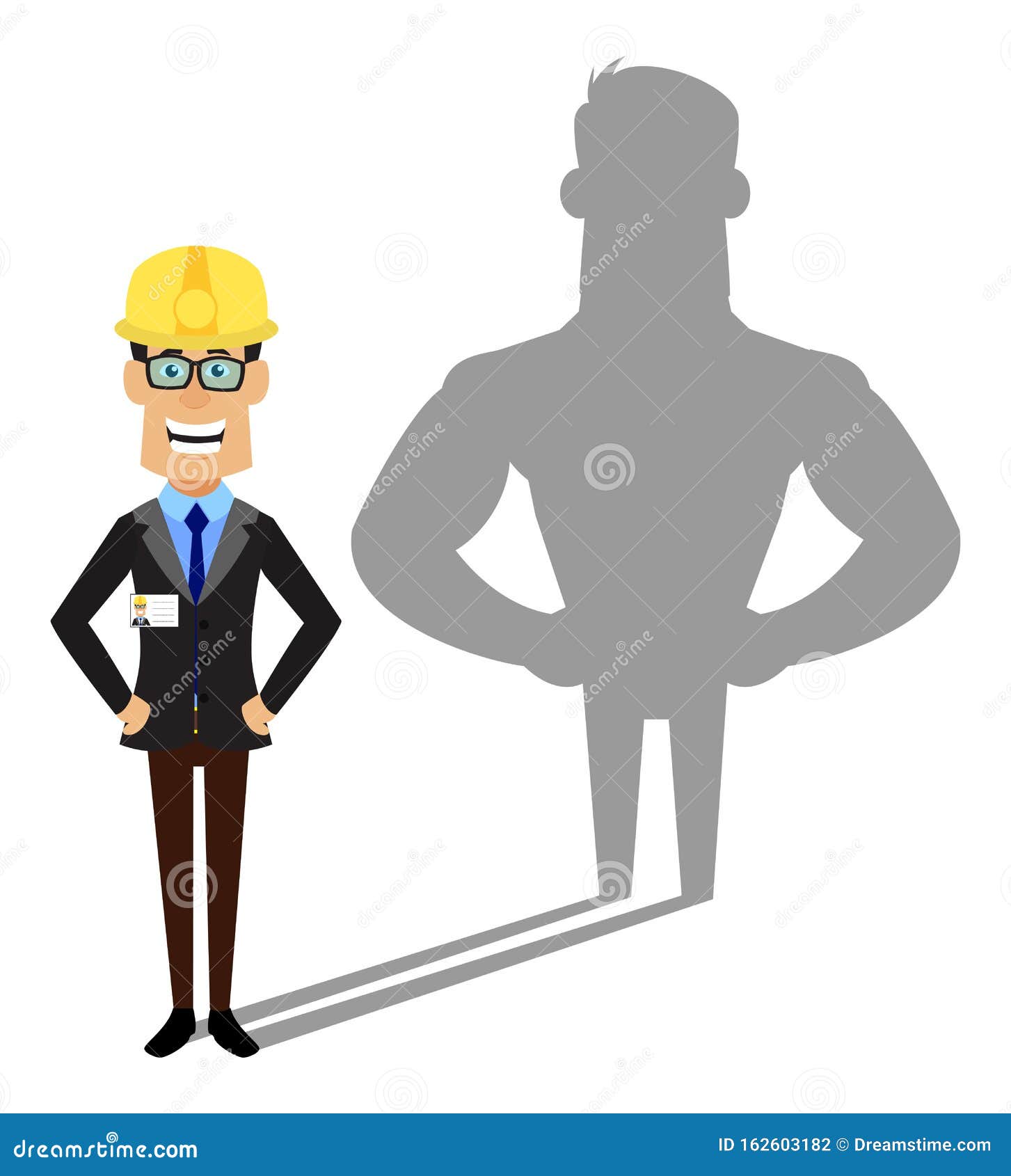 Technician Engineer Worker - Standing in Positive Attitude Stock ...