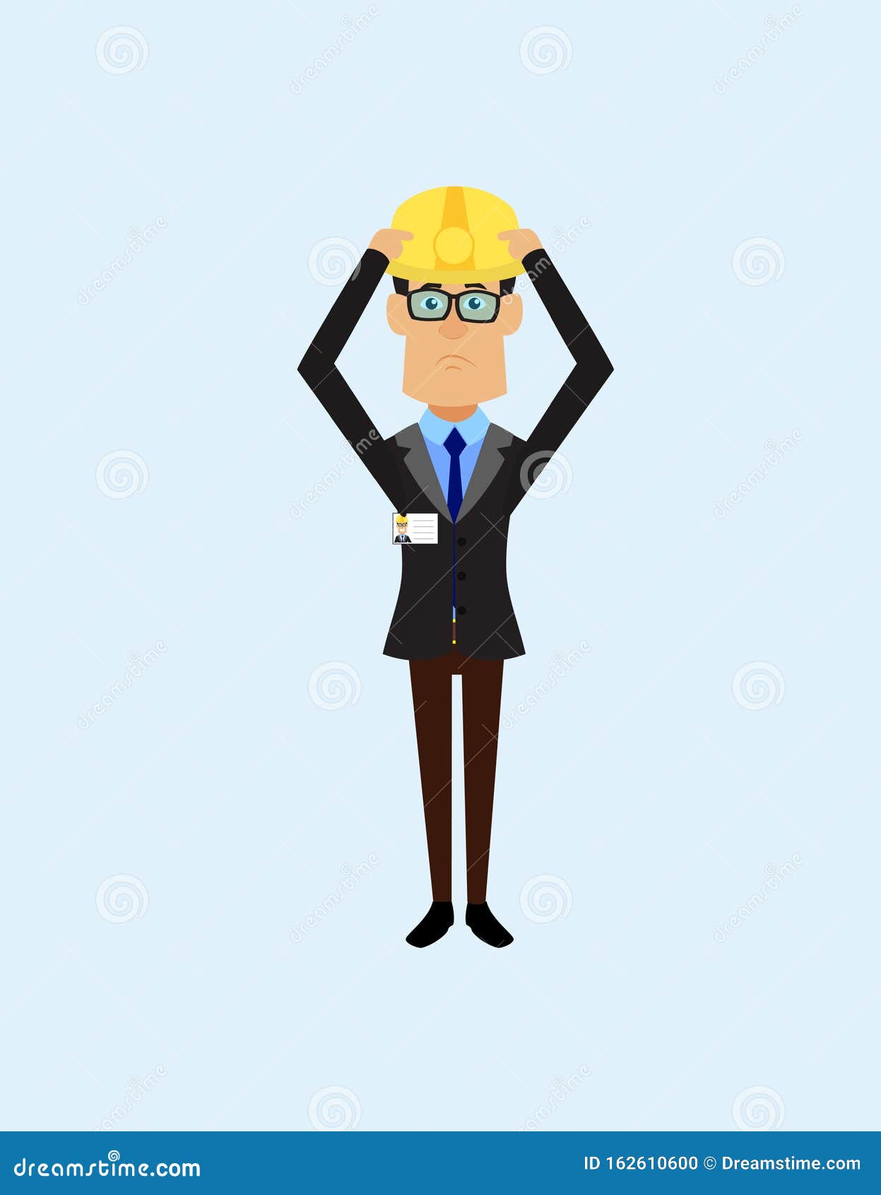 Technician Engineer Worker - Worried Stock Vector - Illustration of ...