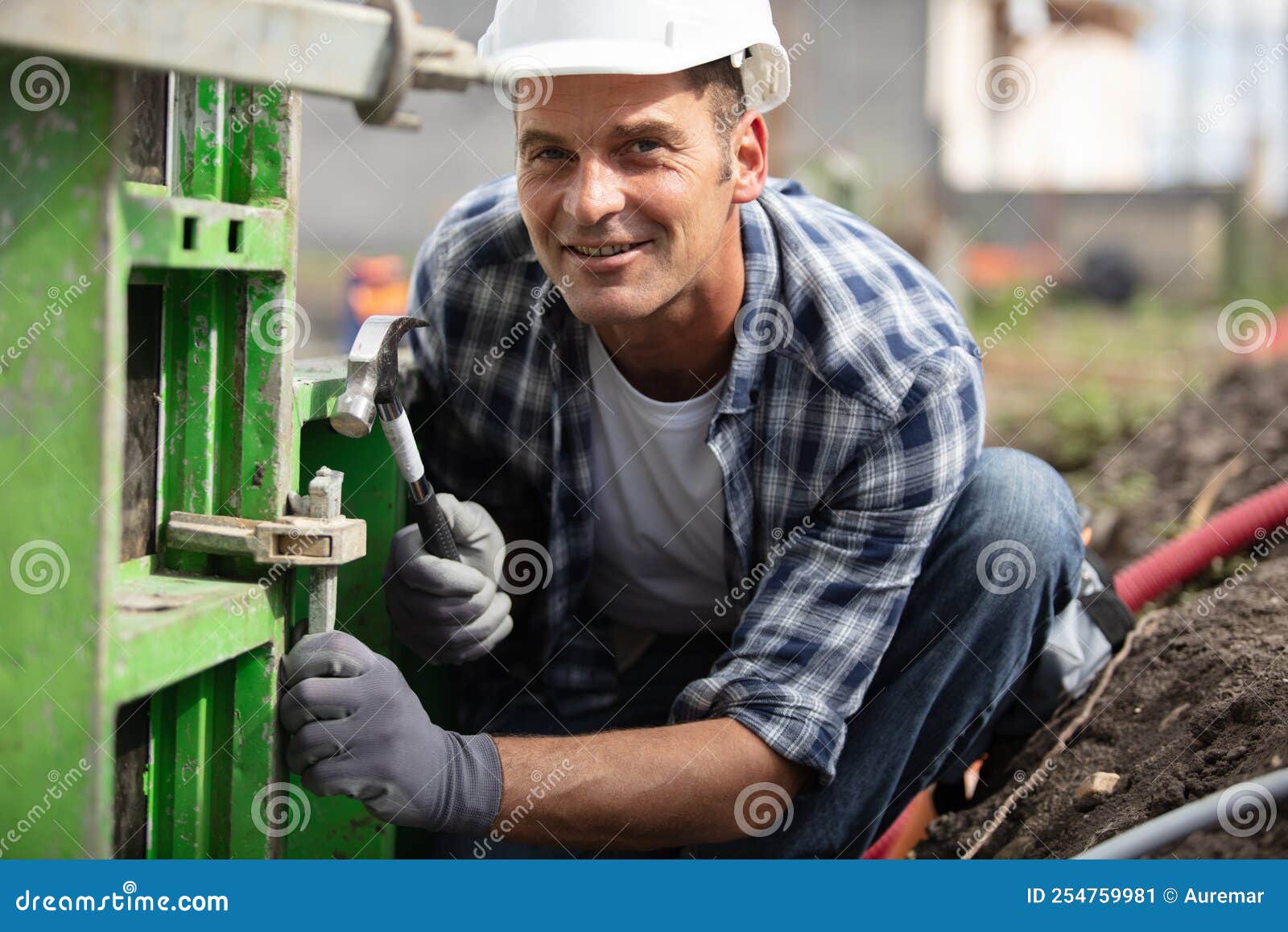 Technician in Factory at Machine Maintenance Stock Image - Image of ...