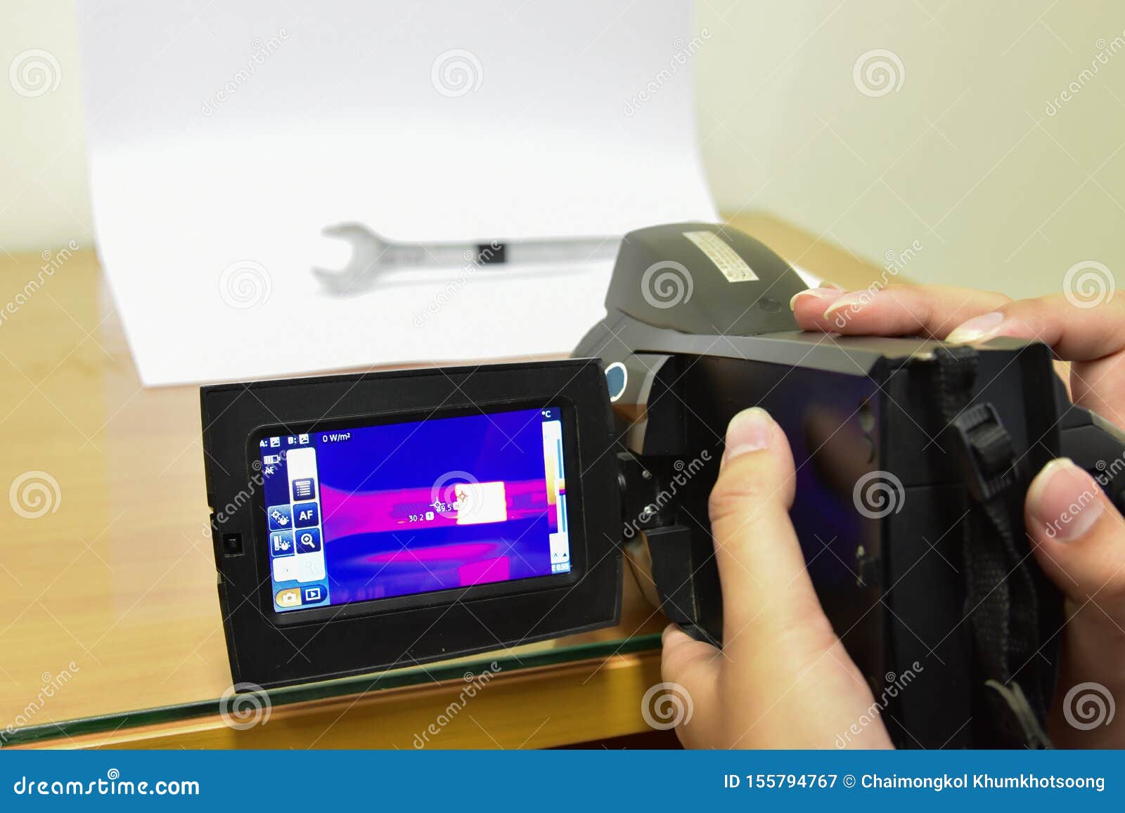 Infrared Camera or Thermal Imaging Camera Stock Image - Image of hand ...