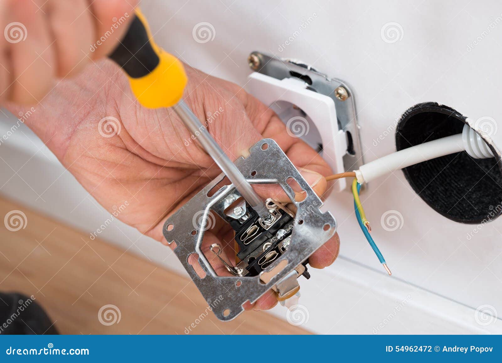 Technician fixing socket stock photo. Image of adult - 54962472