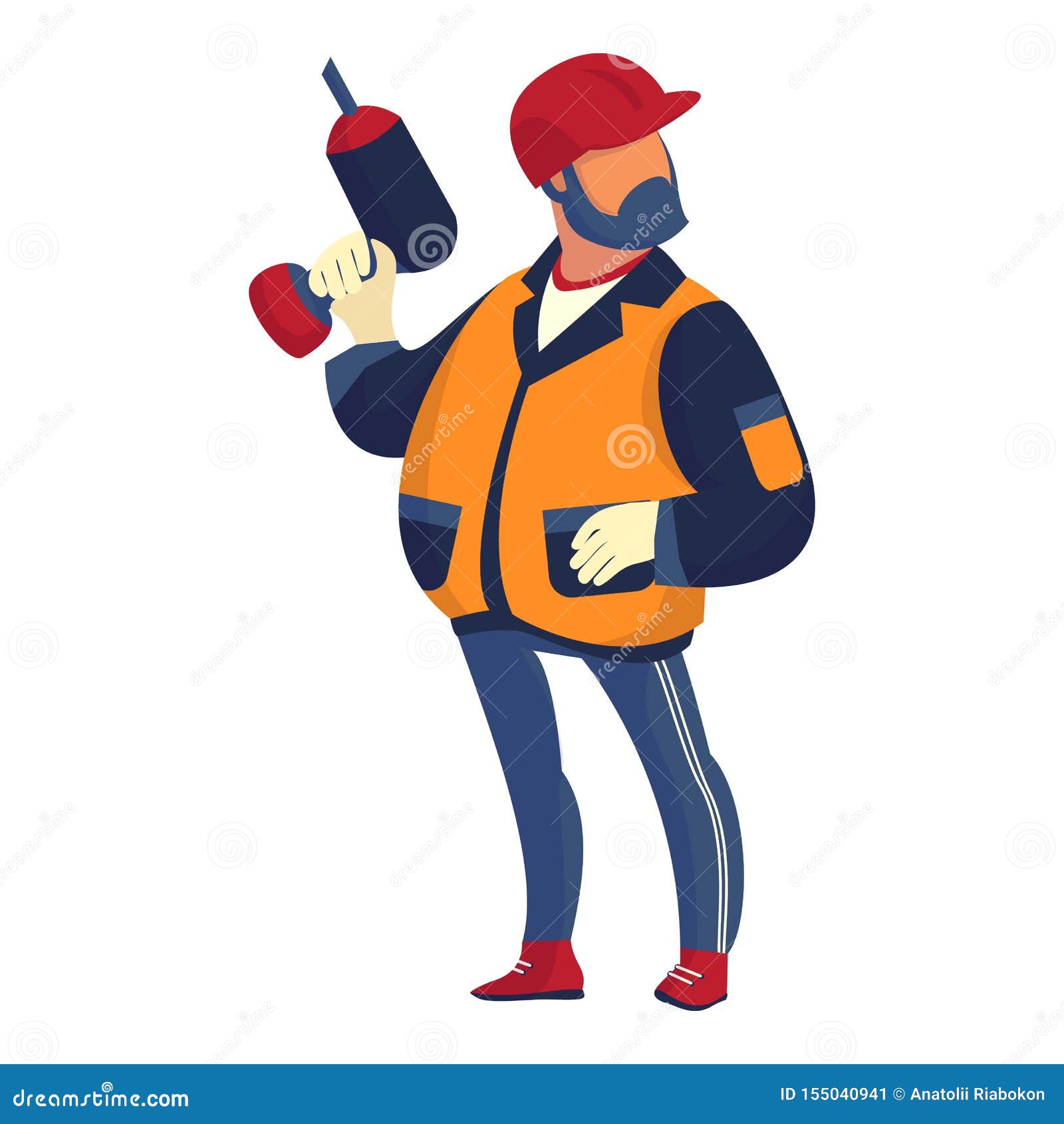 Foreman Icon In Cartoon Style Isolated On White Background. Architect ...