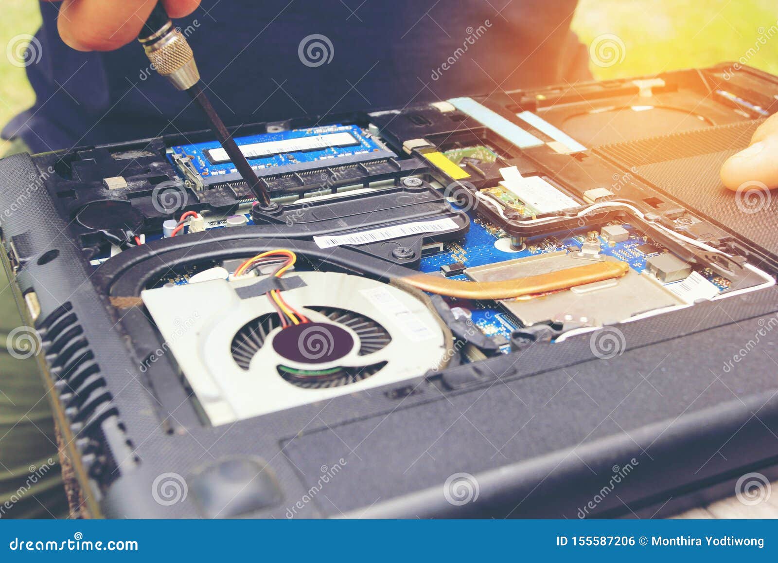 Ssd With A Screwdriver Upgrade And Repair Desktop Computer Internal ...