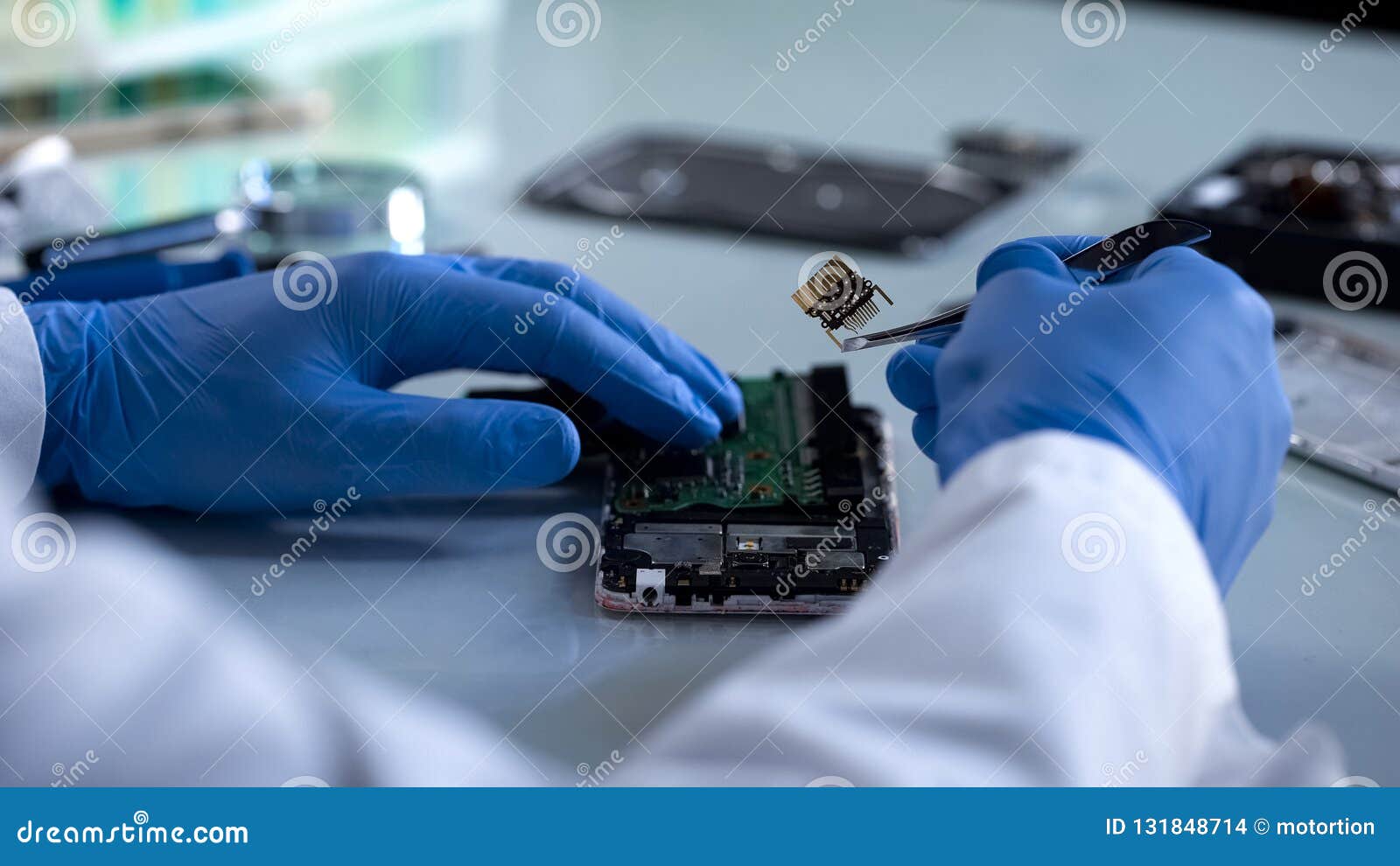 Technician Holding Computer Part with Lancet, Computer Safety, it ...