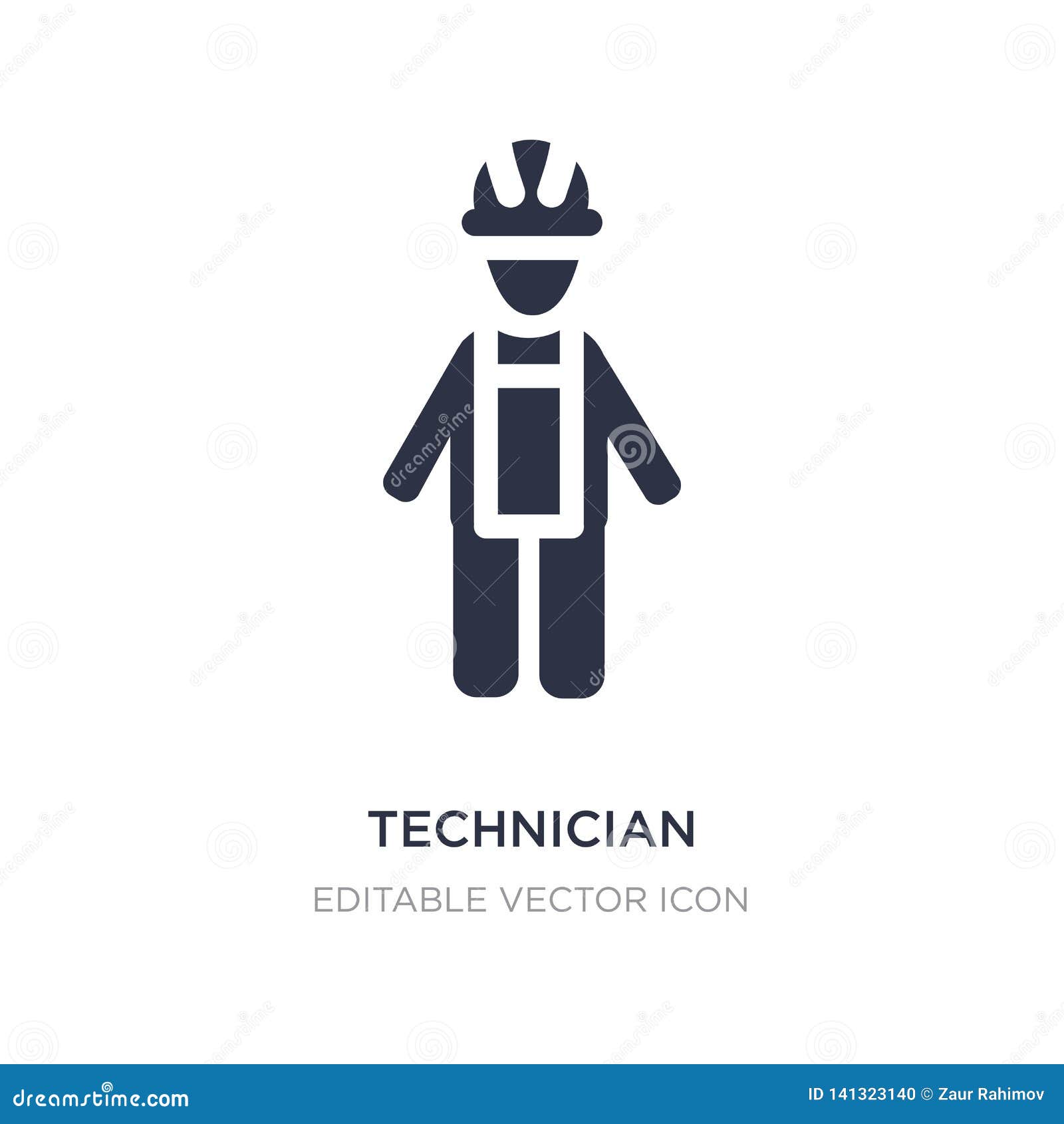 Technician Icon on White Background. Simple Element Illustration from ...