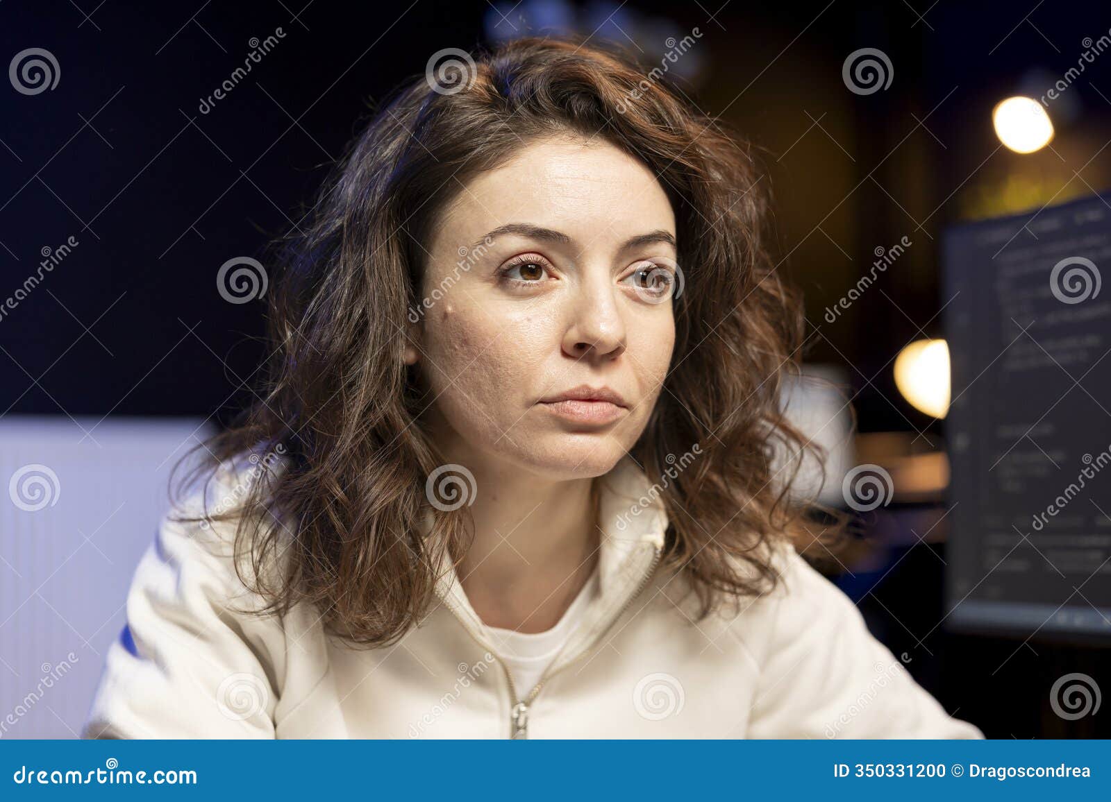 Technician Inspecting Coding on Desktop PC Stock Photo - Image of ...