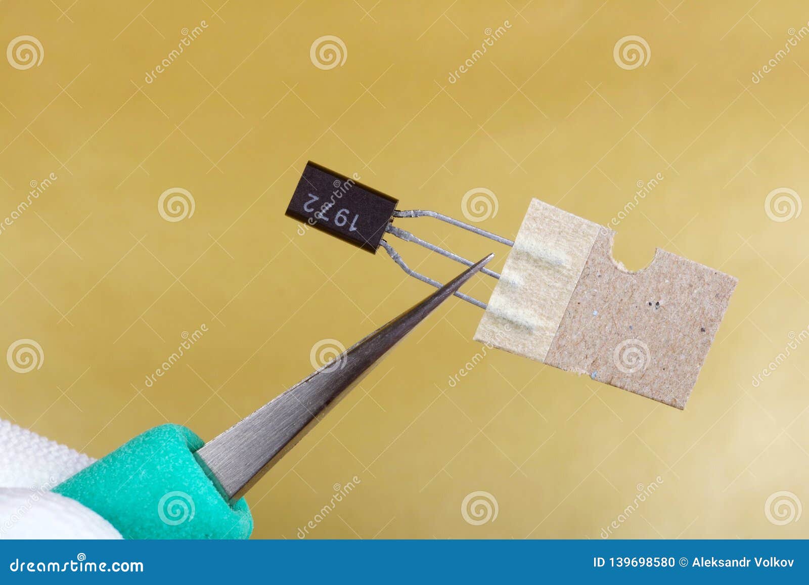 A Technician Install the New Transistor in Modern Electronic Device ...