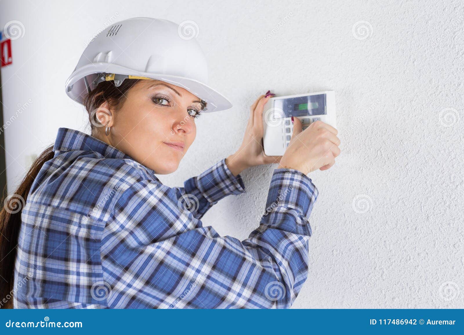 Technician Installing Security System Door Sensor Stock Photo - Image ... Technician Installing Security System Door Sensor Stock Photo - Image ...