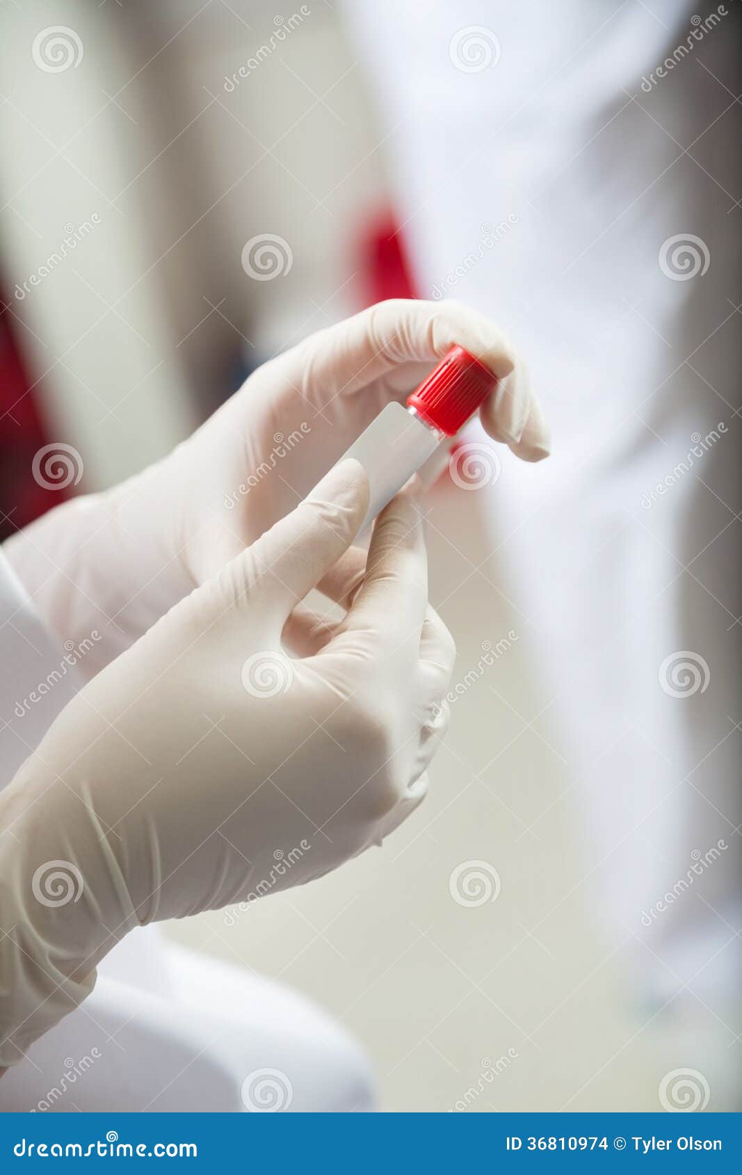 Technician Labeling Test Tube in Lab Stock Photo - Image of science ...