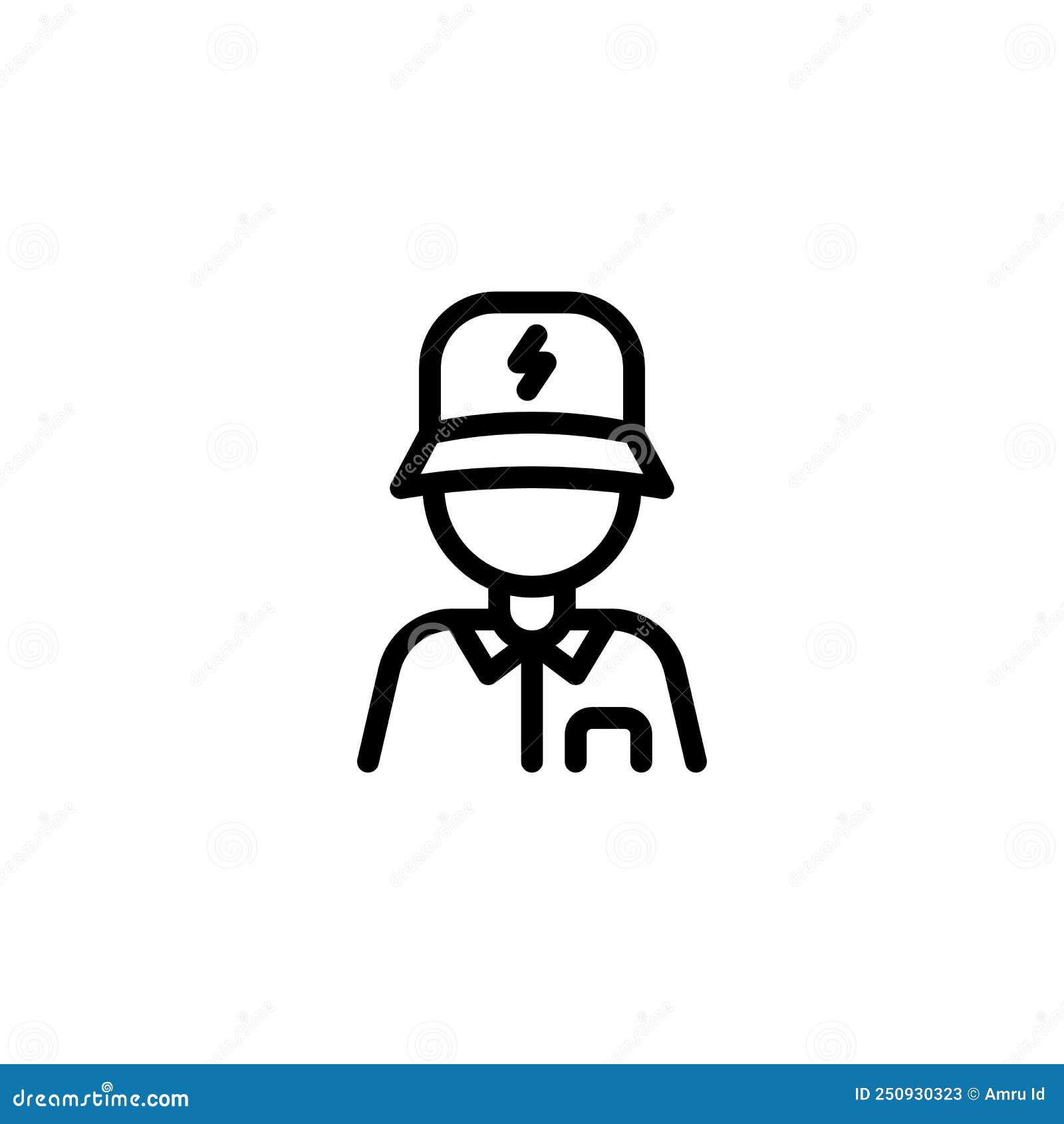 Technician Machine Electric Outline Icon, Logo, and Illustration Stock ...
