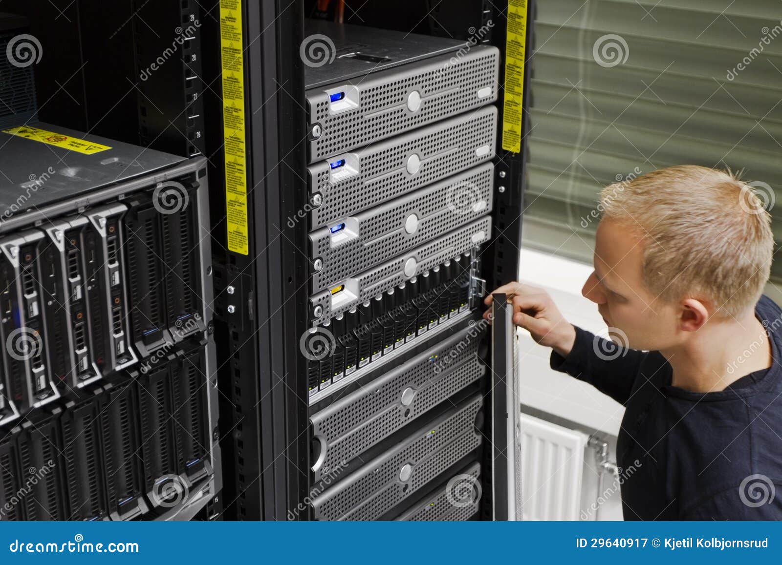 It Technician Maintain SAN and Servers Stock Image - Image of network ...