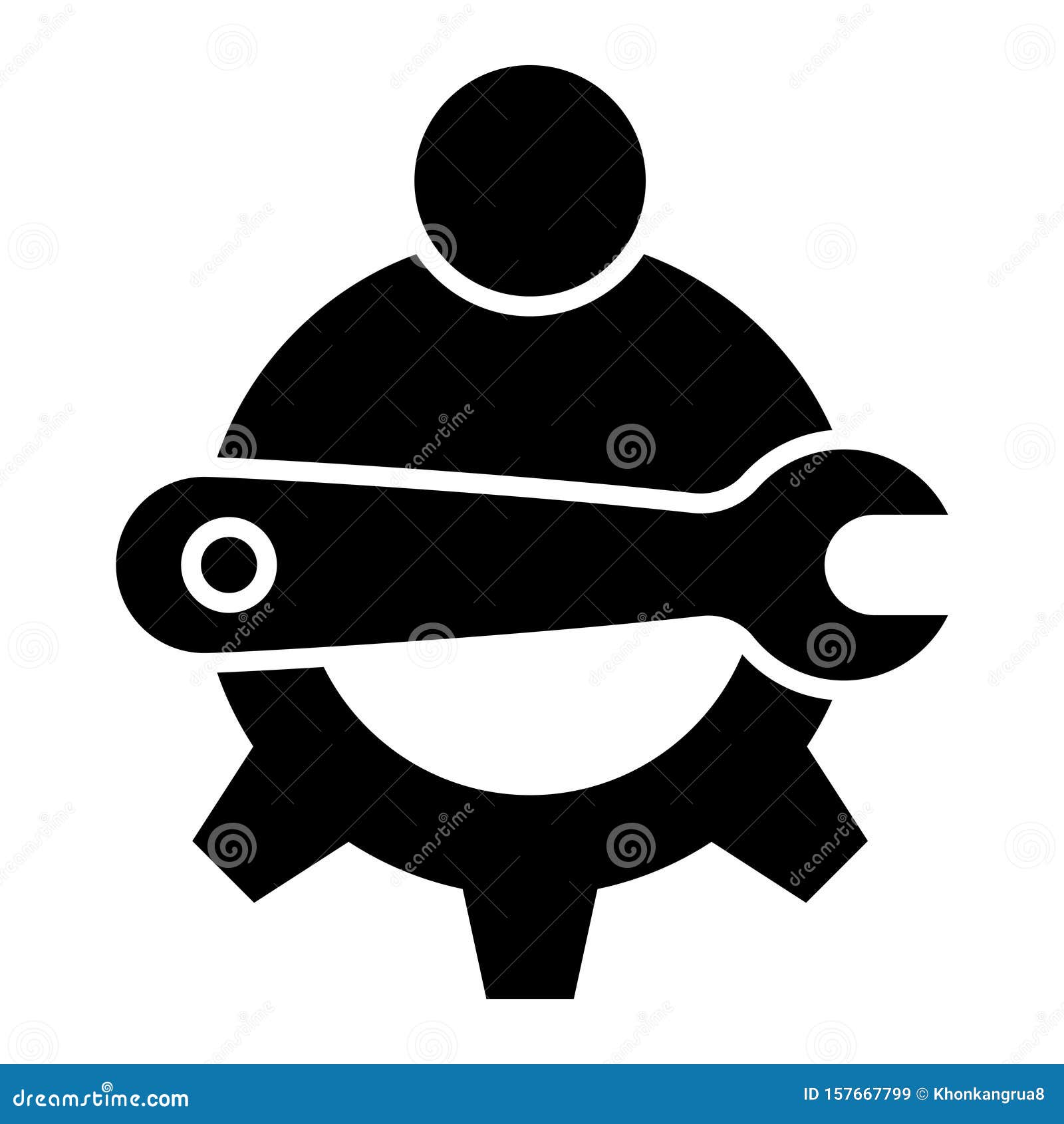 Technician Maintenance Icon Symbol Sign Isolate on White Background ...