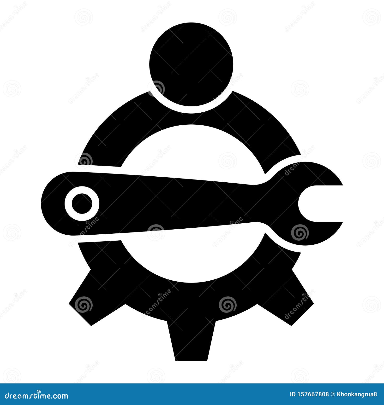 Technician Maintenance Icon Symbol Sign Isolate on White Background ...
