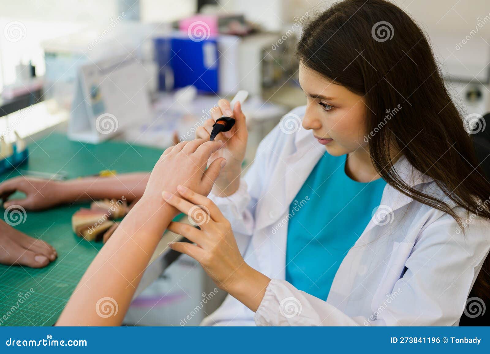Technician Making and Checking Prosthetic Limb at Prosthetic Workshop ...