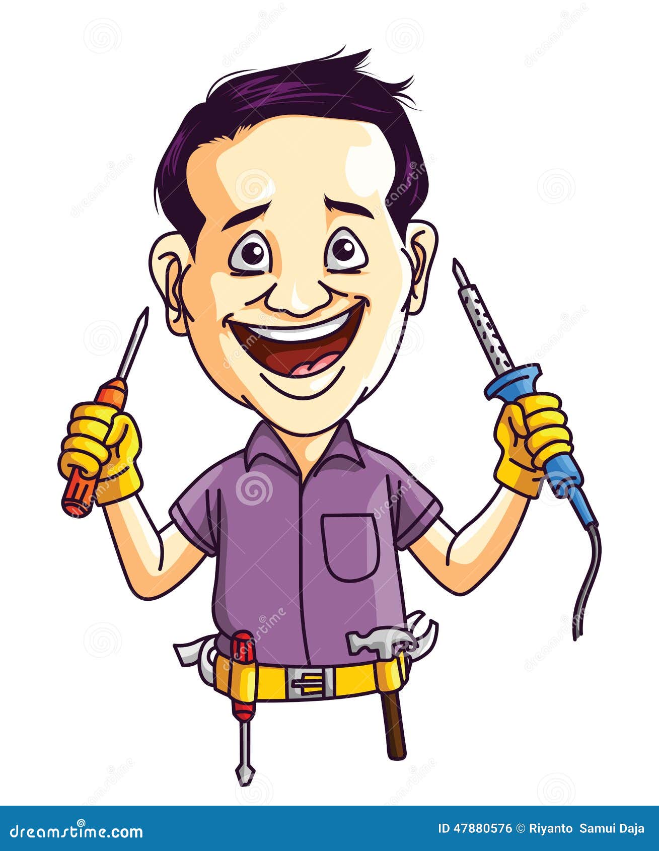 Technician Man stock vector. Illustration of repair, work - 47880576