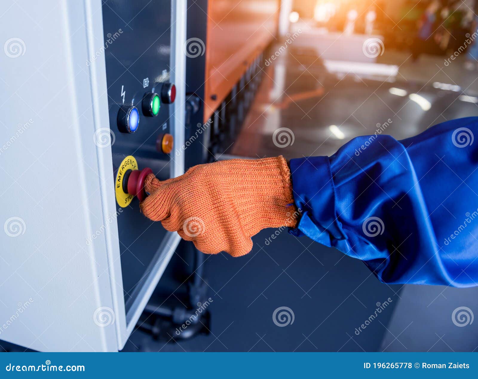 The Technician Operator Use Hydraulic Bending Machine Stock Photo ...