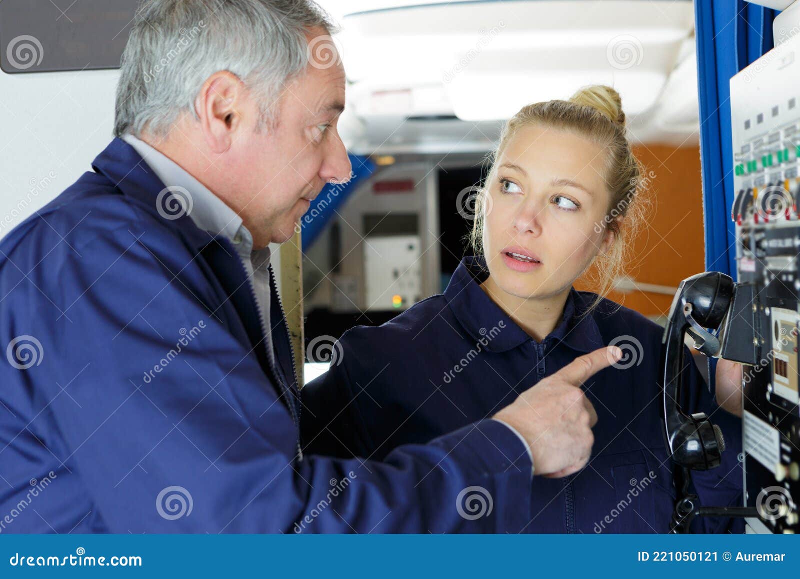 Technician Pointing To Screen Computerised Control Panel Royalty-Free ...