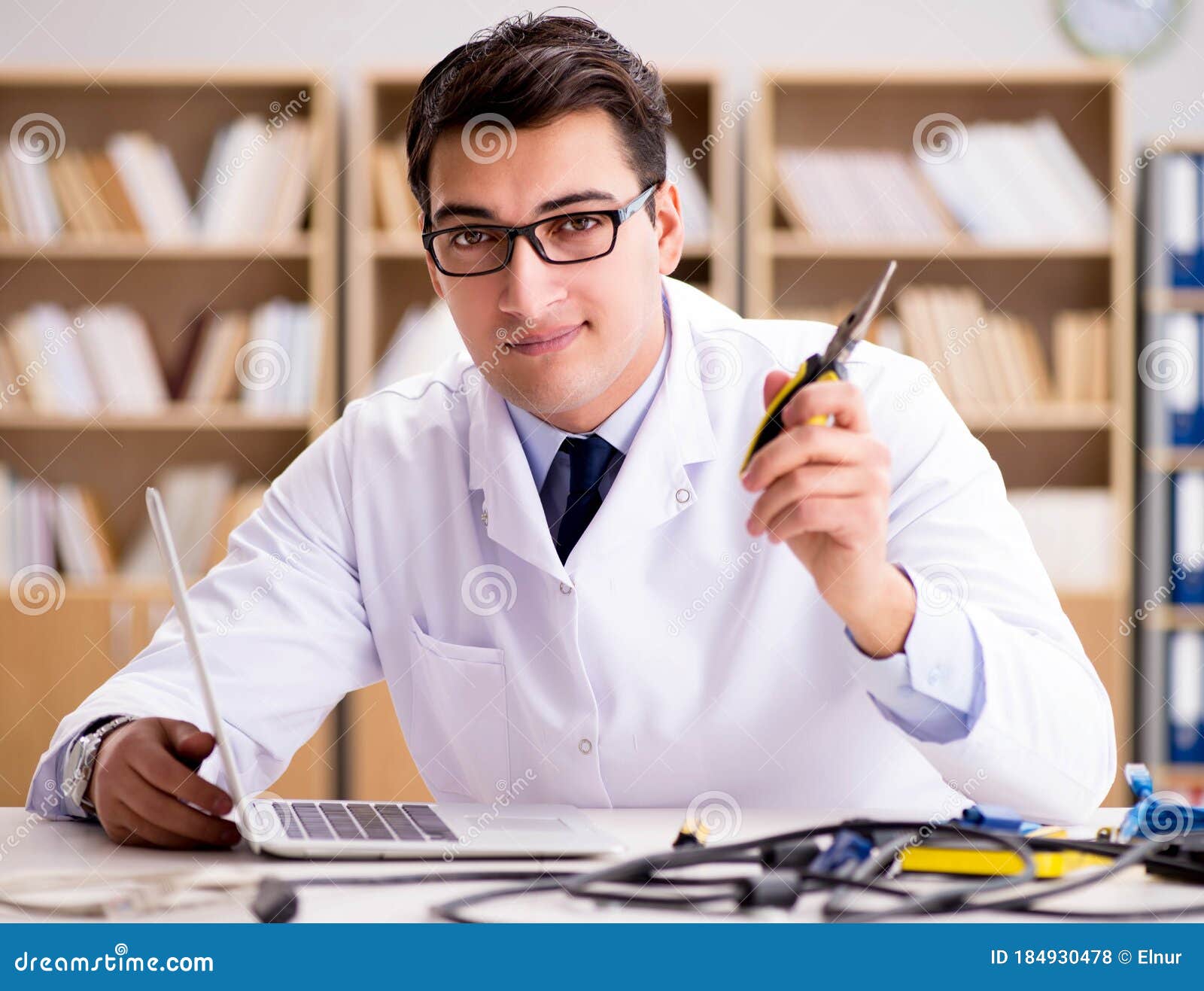 It Technician Repairing Broken Laptop Notebook Computer Stock Photo ...