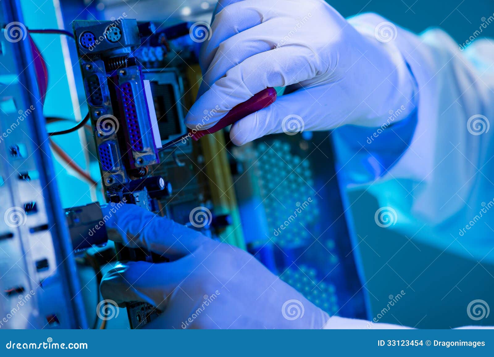 Technician repairing stock photo. Image of capacitor - 33123454