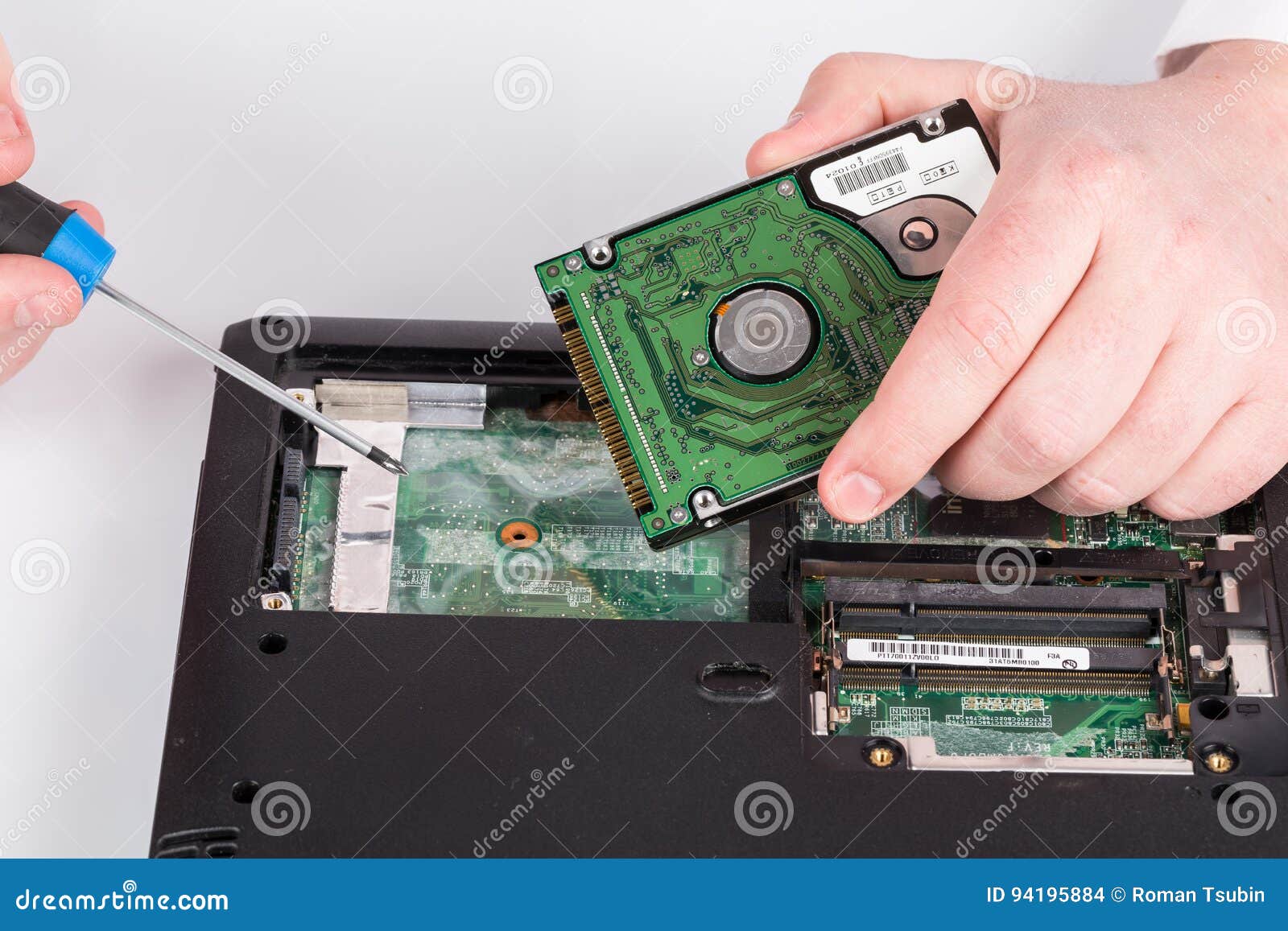 Technician Repairing Laptop at Desk Editorial Stock Image - Image of ...