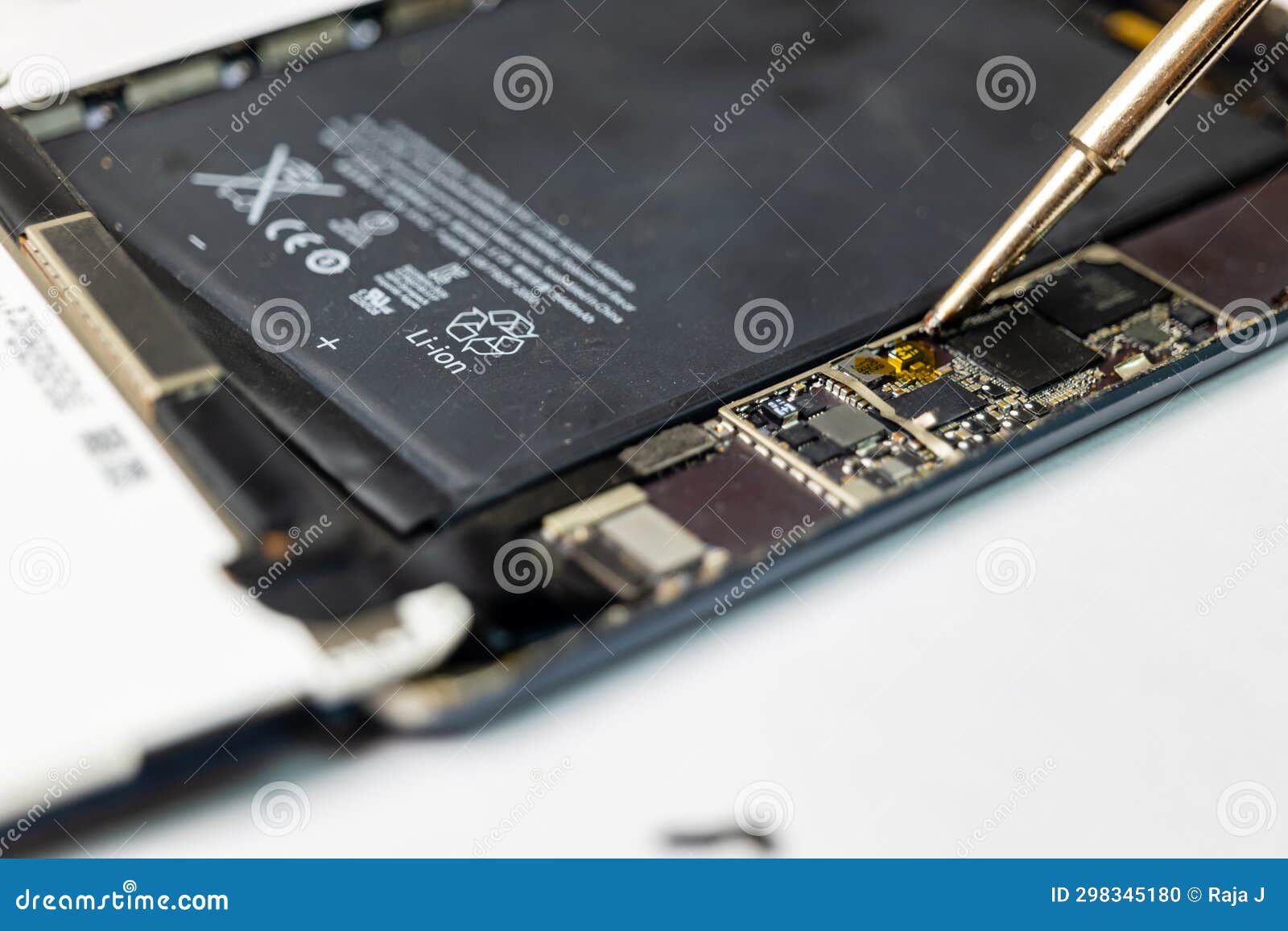Technician Repairs Damaged Tablet with Precision Tools Stock Photo ...