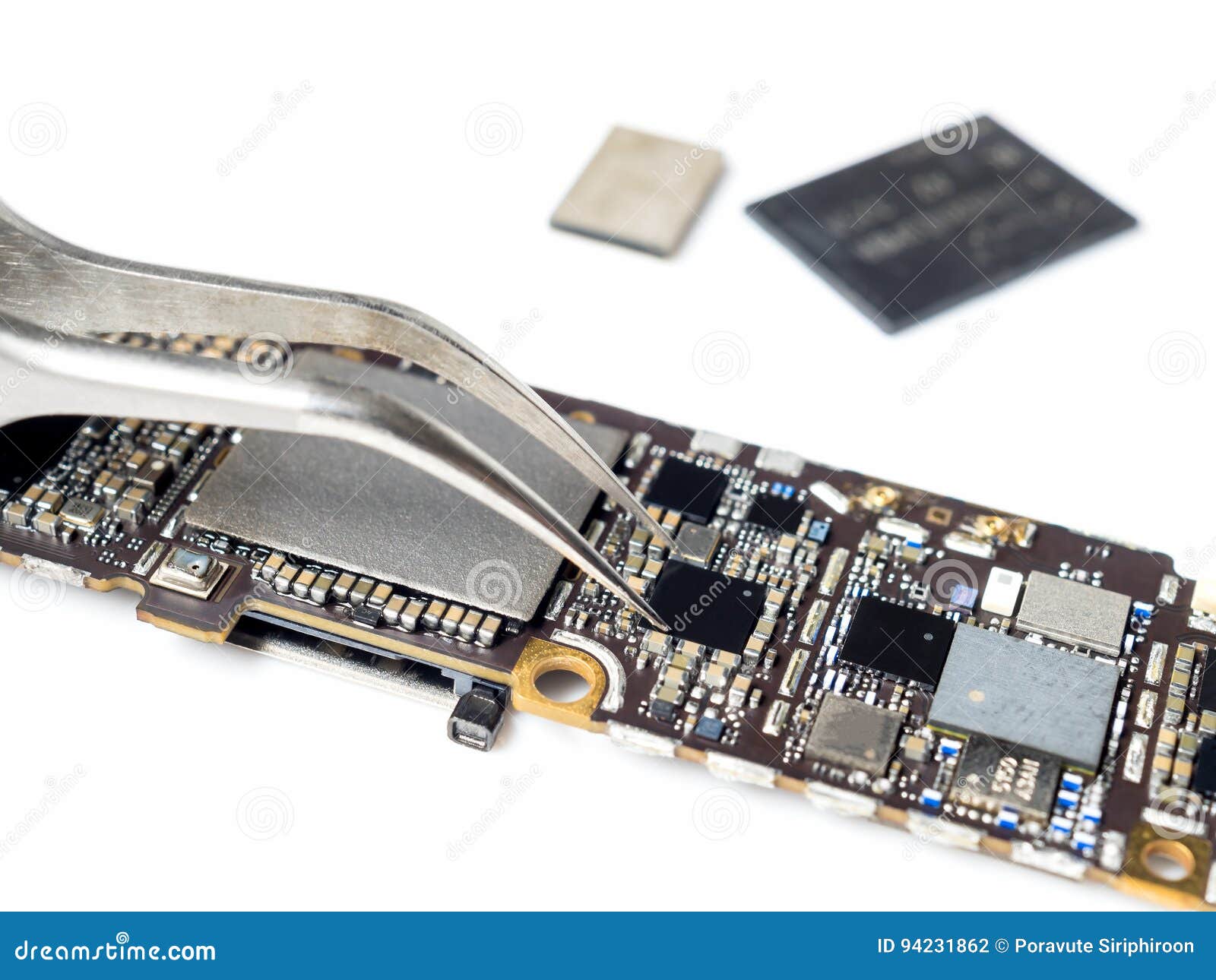 Smartphone Logic Board Removed Power IC Stock Image | CartoonDealer.com ...