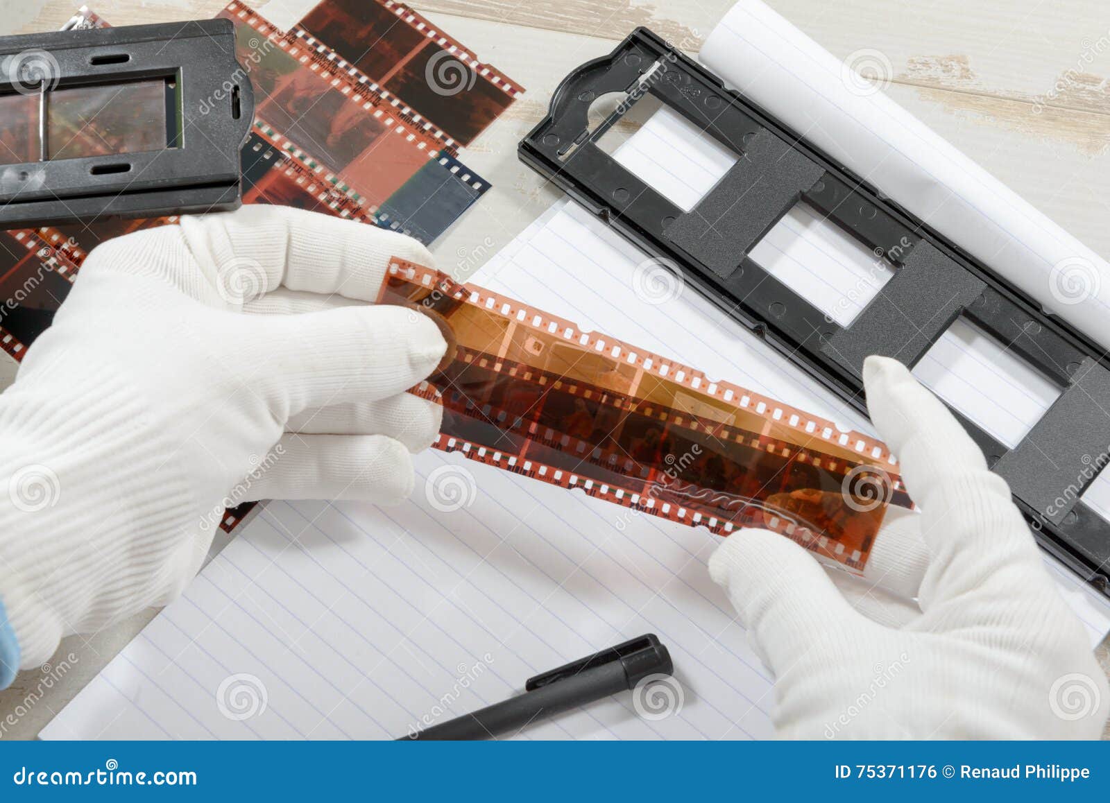 Technician Scan a Negative Film Stock Photo - Image of scanning ...