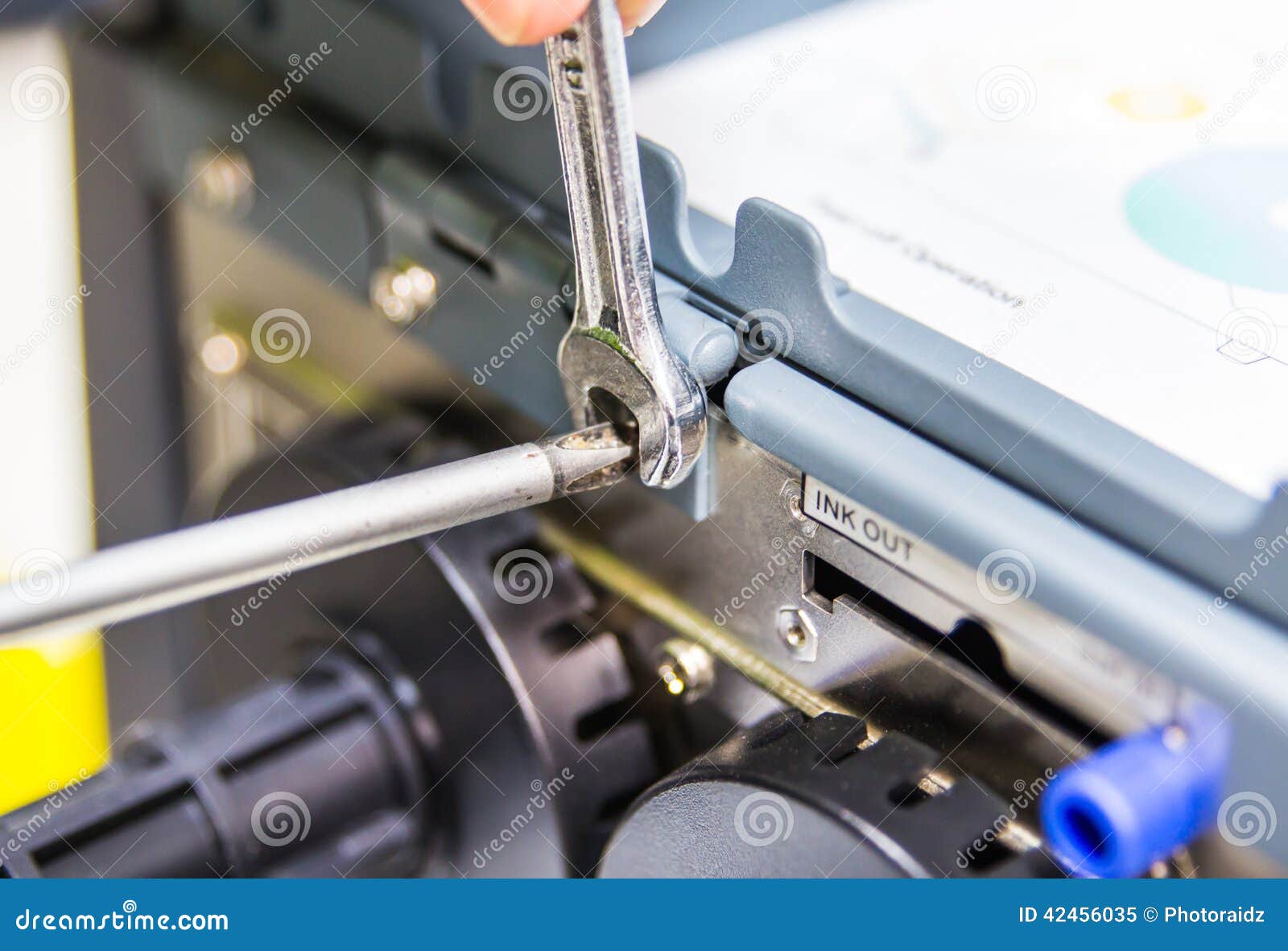 Technician Servicing Using Screwdriver Stock Image - Image of hand ...