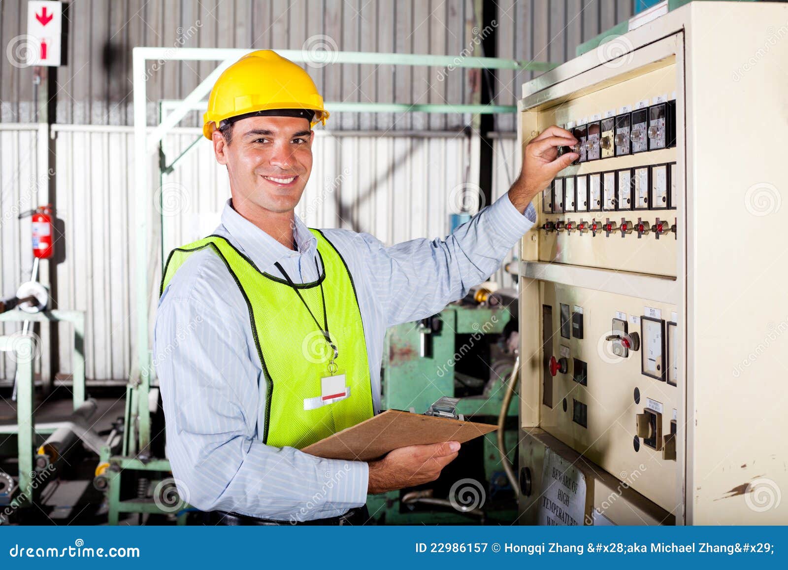 Technician setting machine stock image. Image of panel - 22986157