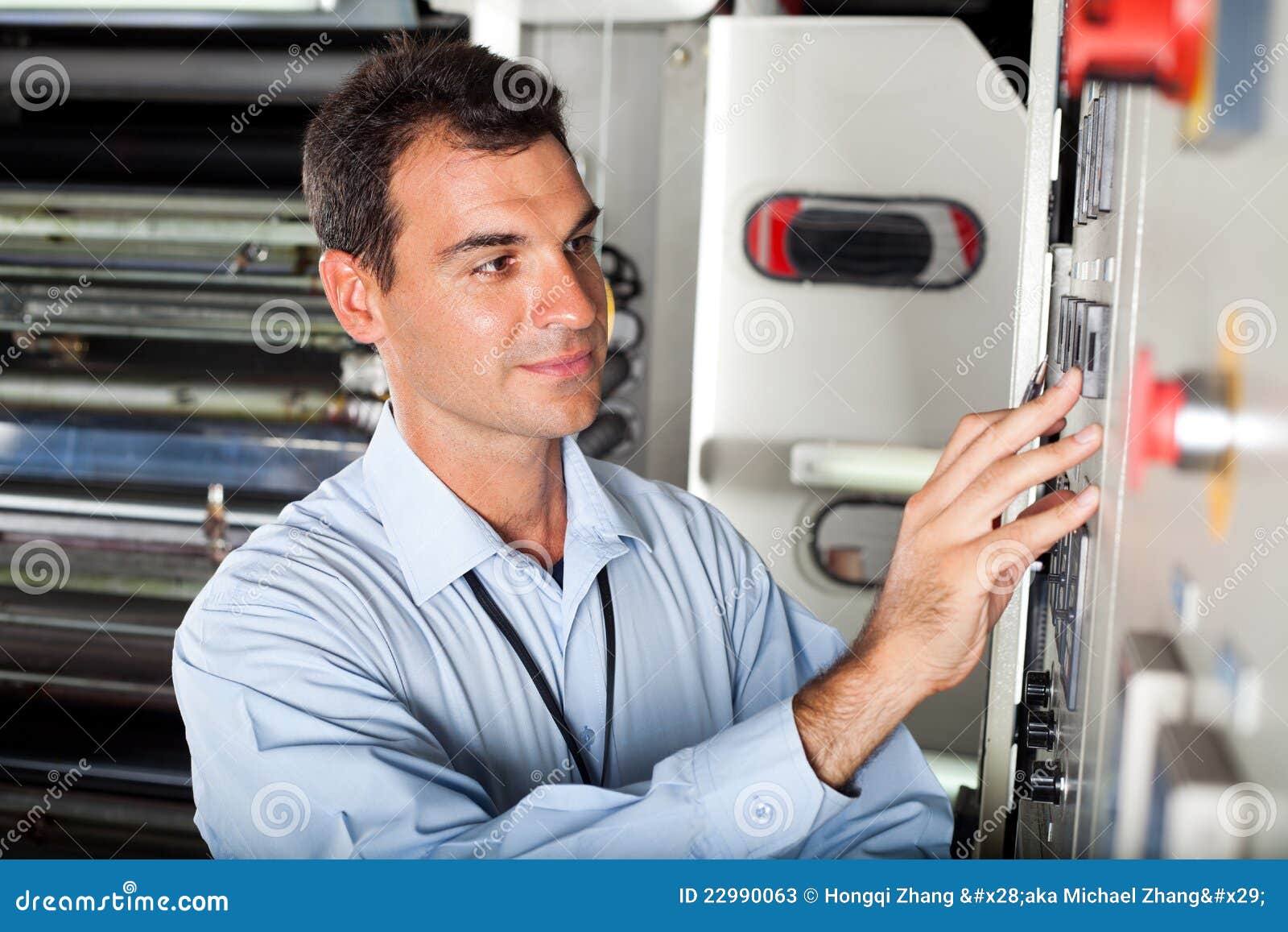 Technician setting machine stock image. Image of automated - 22990063