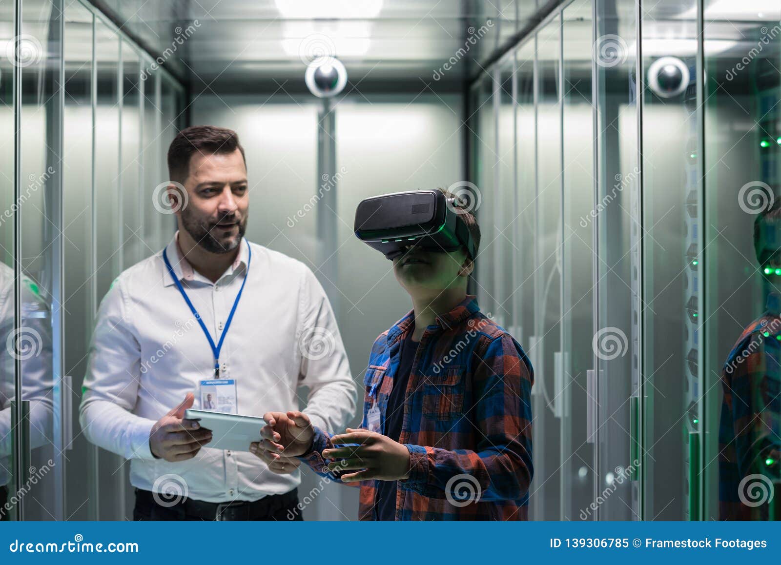It Technician Showing VR Presentation Stock Image - Image of ...