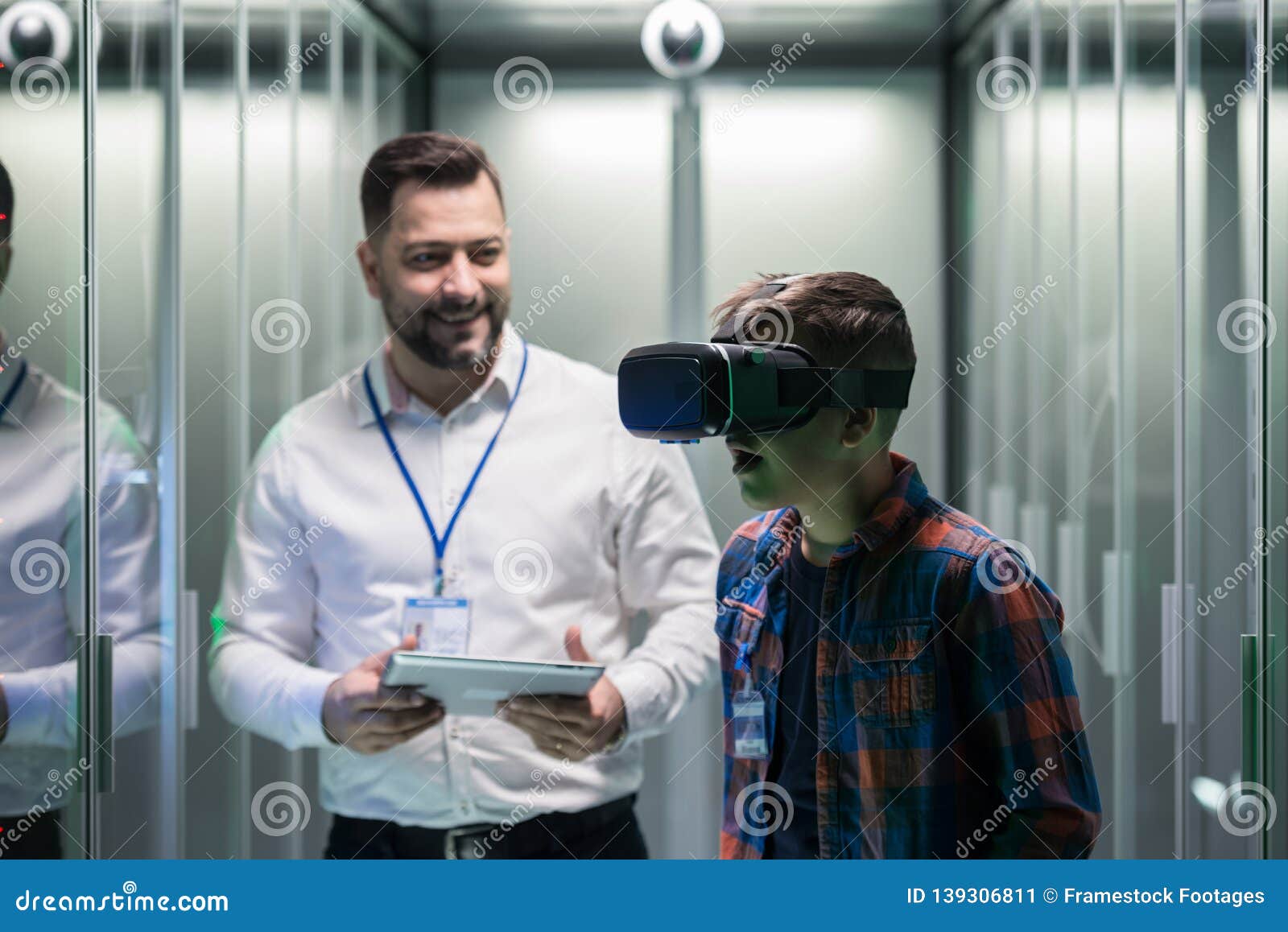 It Technician Showing VR Presentation Stock Image - Image of reality ...