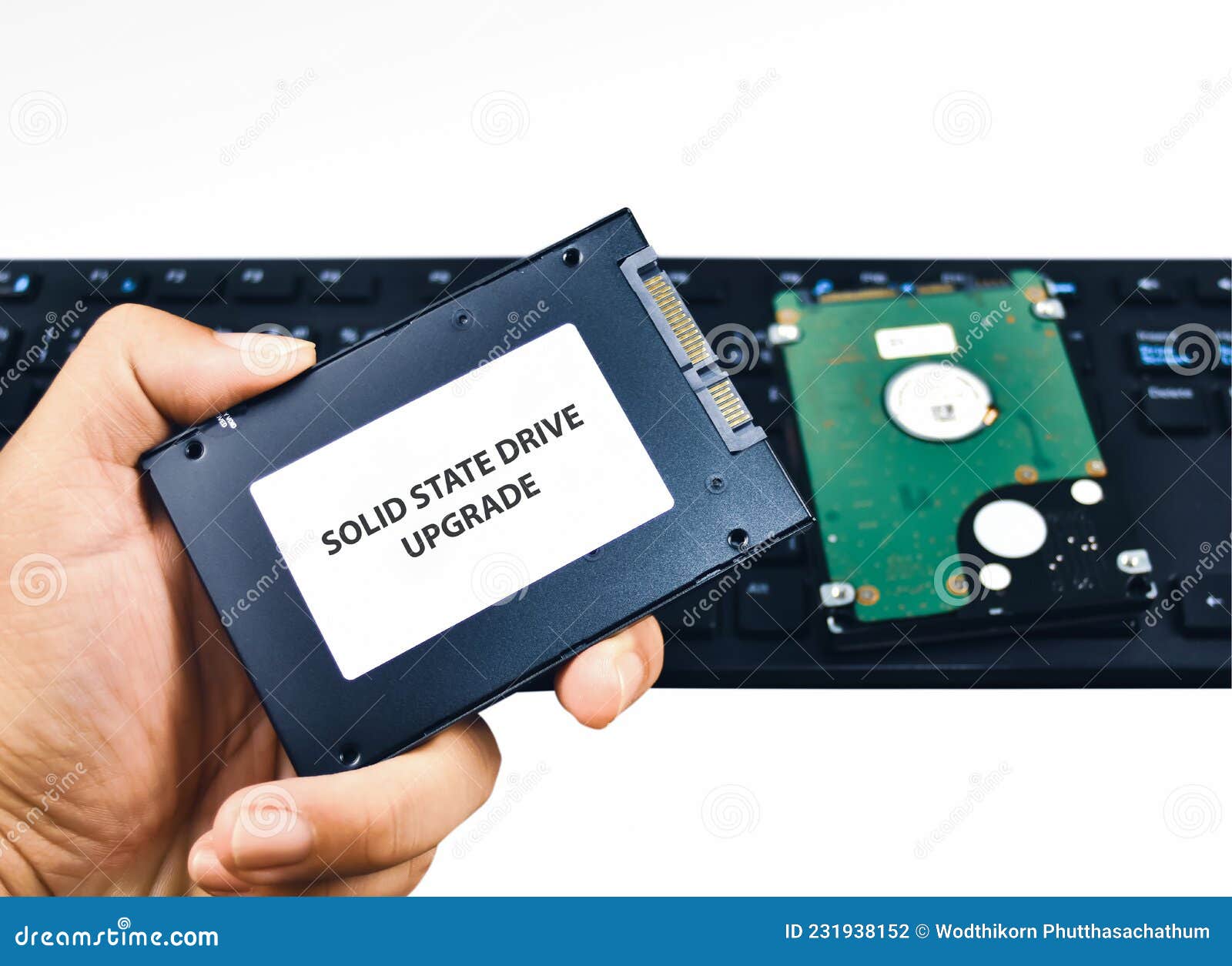 A Technician Shows a Solid State Drive SSD Hard Disk Stock Photo ...
