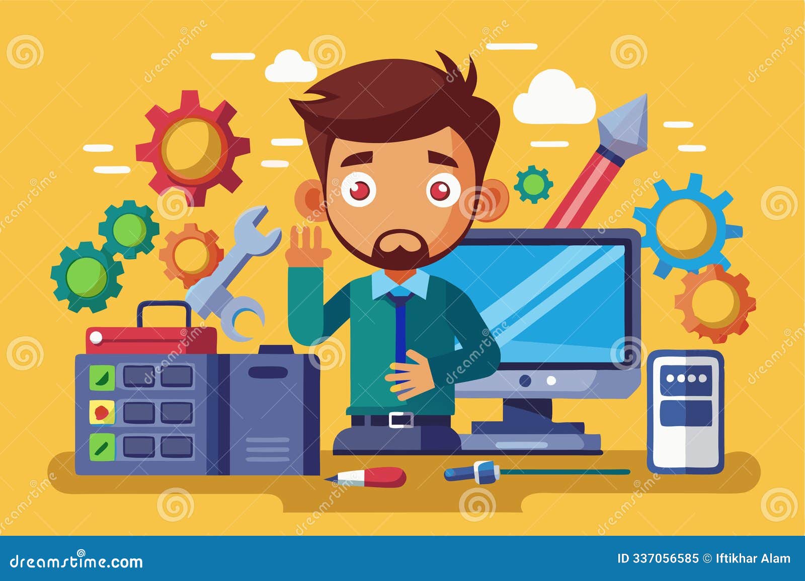 Tools, Gears, Smiles, Emoticons Icons Stock Photography | CartoonDealer ...