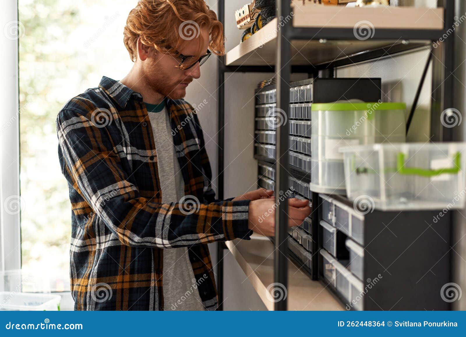 It Technician Take Box with Details or Components Stock Photo - Image ...