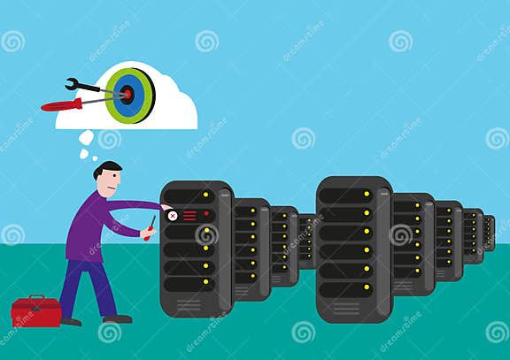 It Technician Targets To Fix and Solve the Problem in the Server Room ...