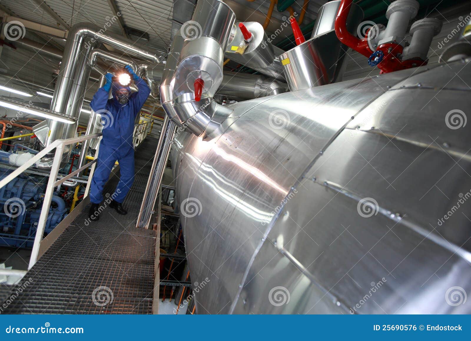 Technician with Torch Checking Tech System Stock Photo - Image of ...