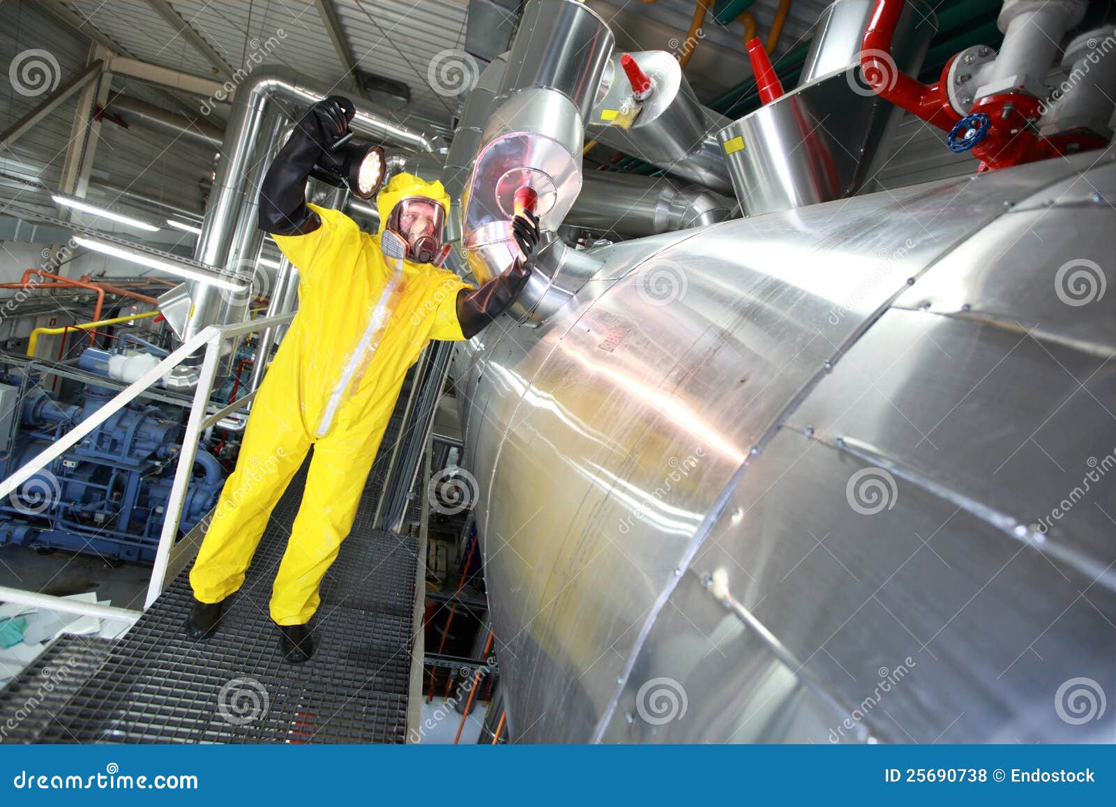 Technician with Torch Checking Tech System Stock Photo - Image of ...