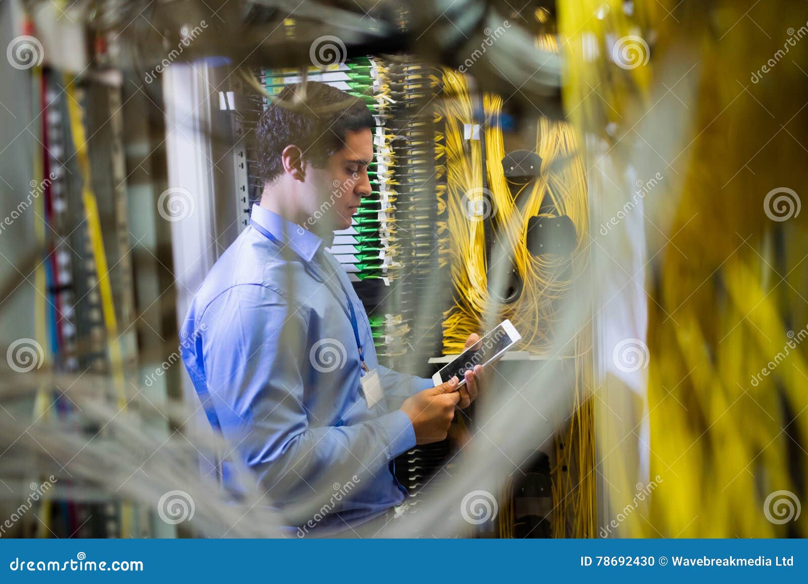 Technician Using Digital Tablet Stock Photo - Image of browsing ...