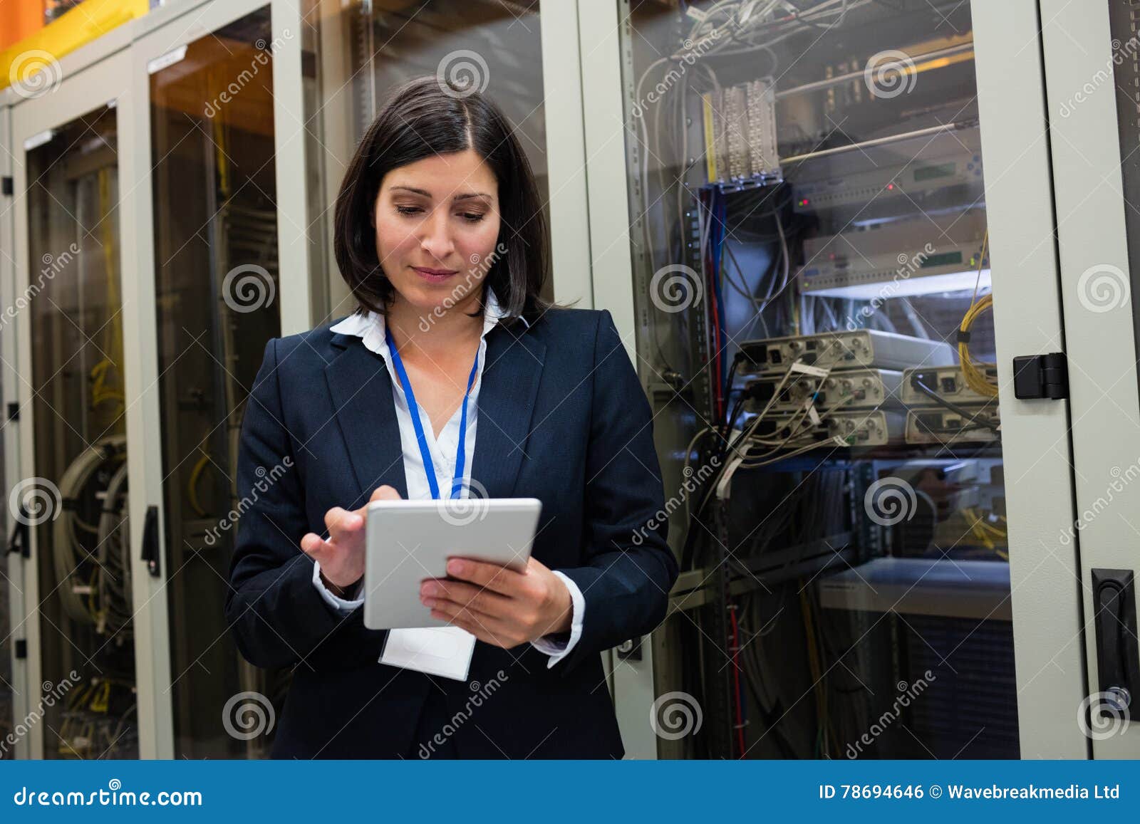 Technician Using Digital Tablet Stock Photo - Image of card, company ...