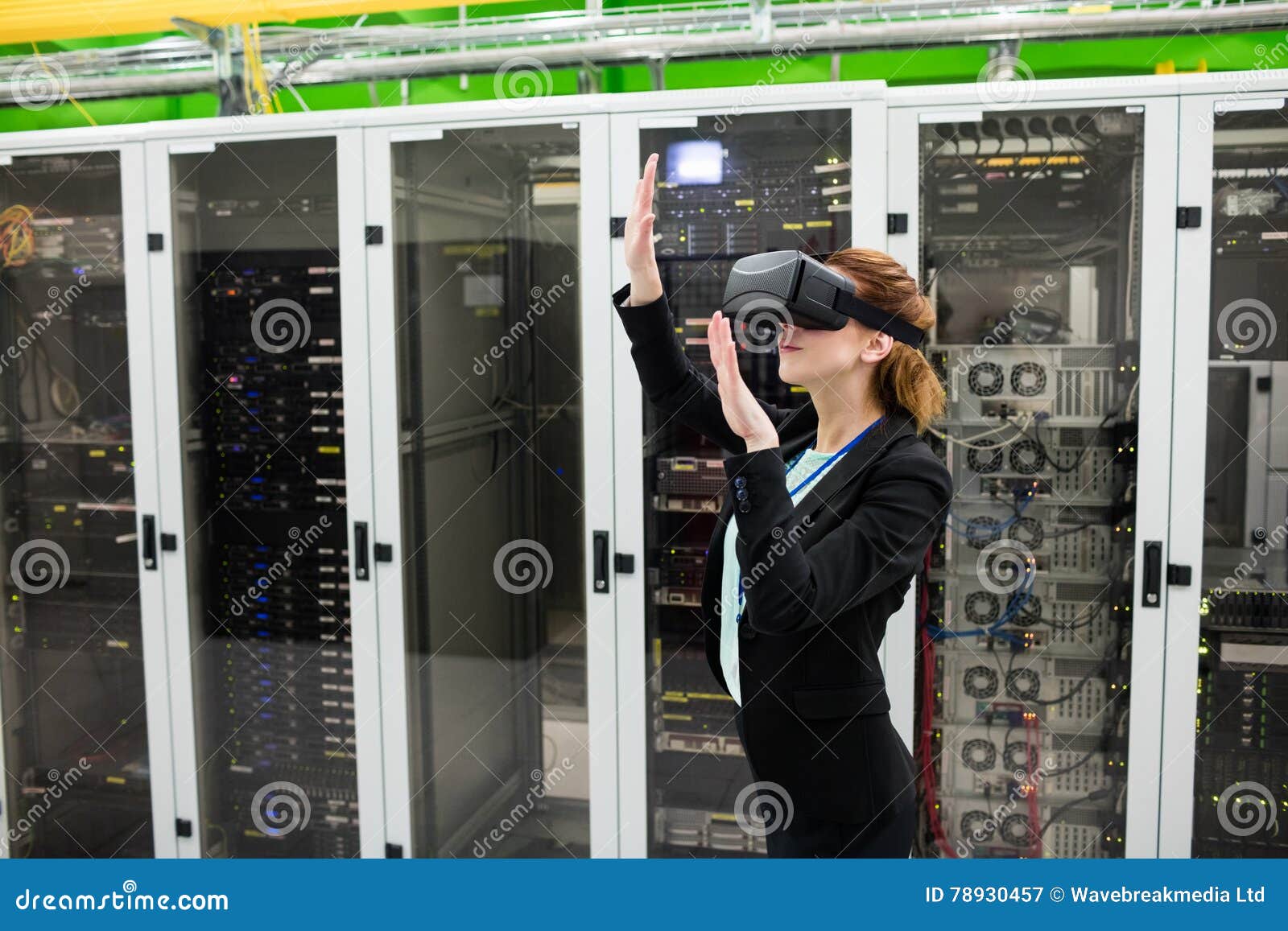 Technician Using Virtual Reality Headset Stock Image - Image of ...
