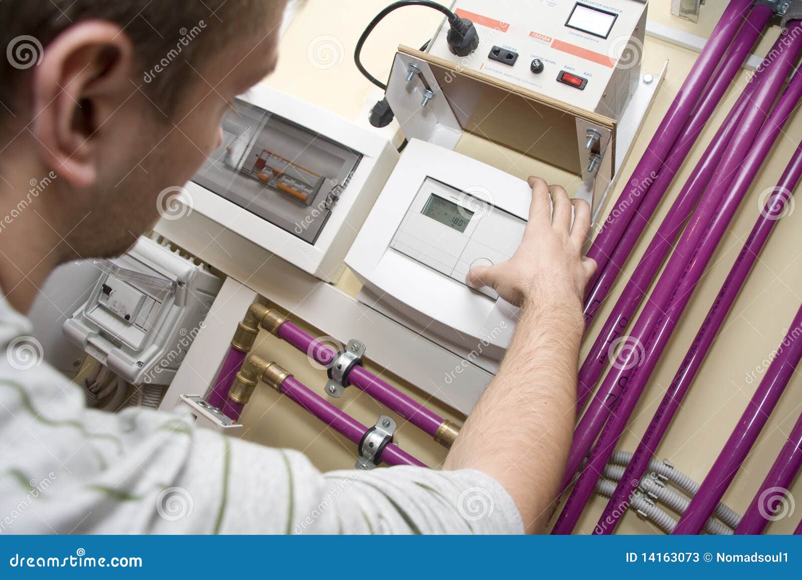 Technician at work stock image. Image of holding, engineer - 14163073