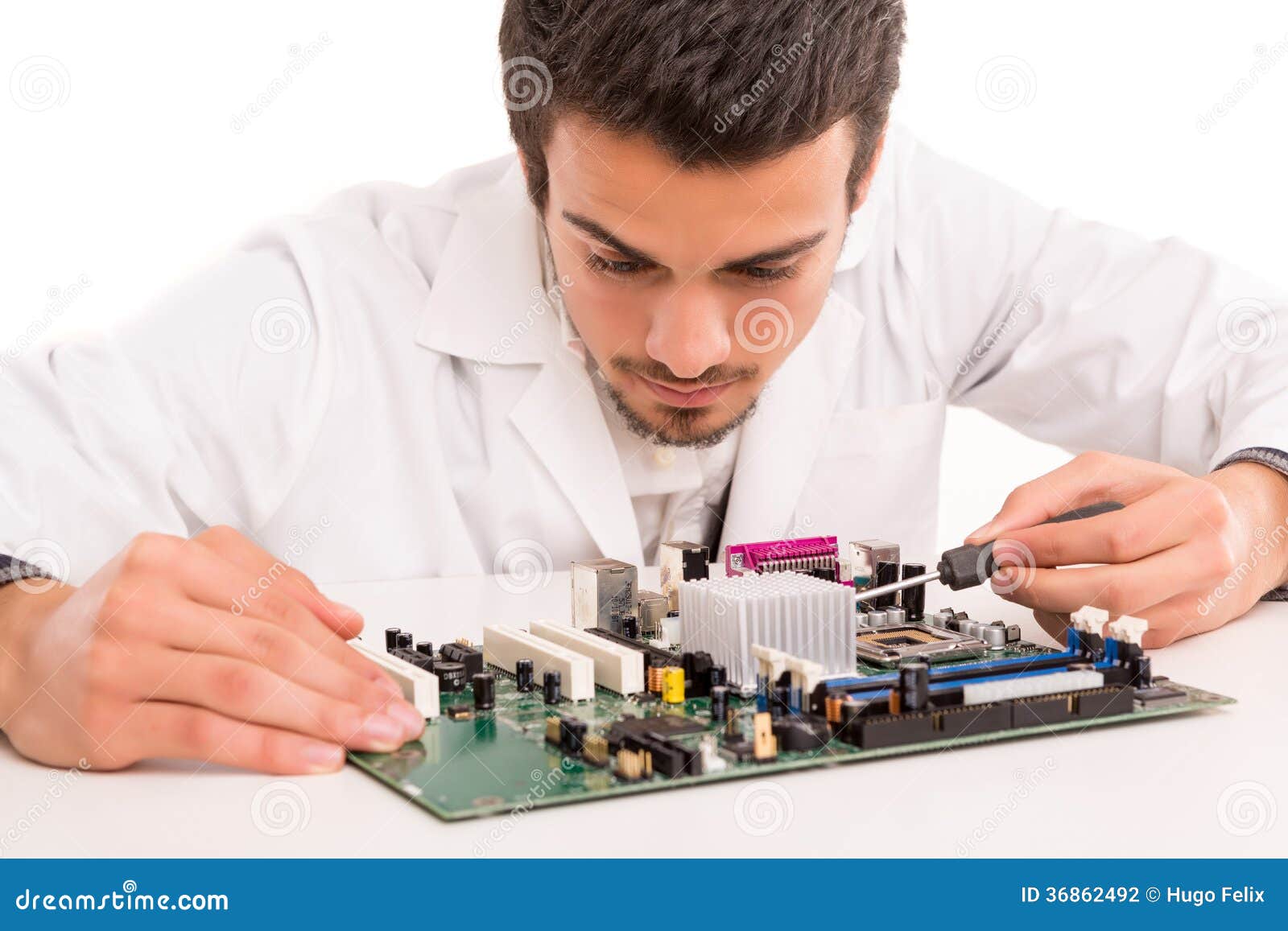 Technician at work stock photo. Image of hardware, component - 36862492