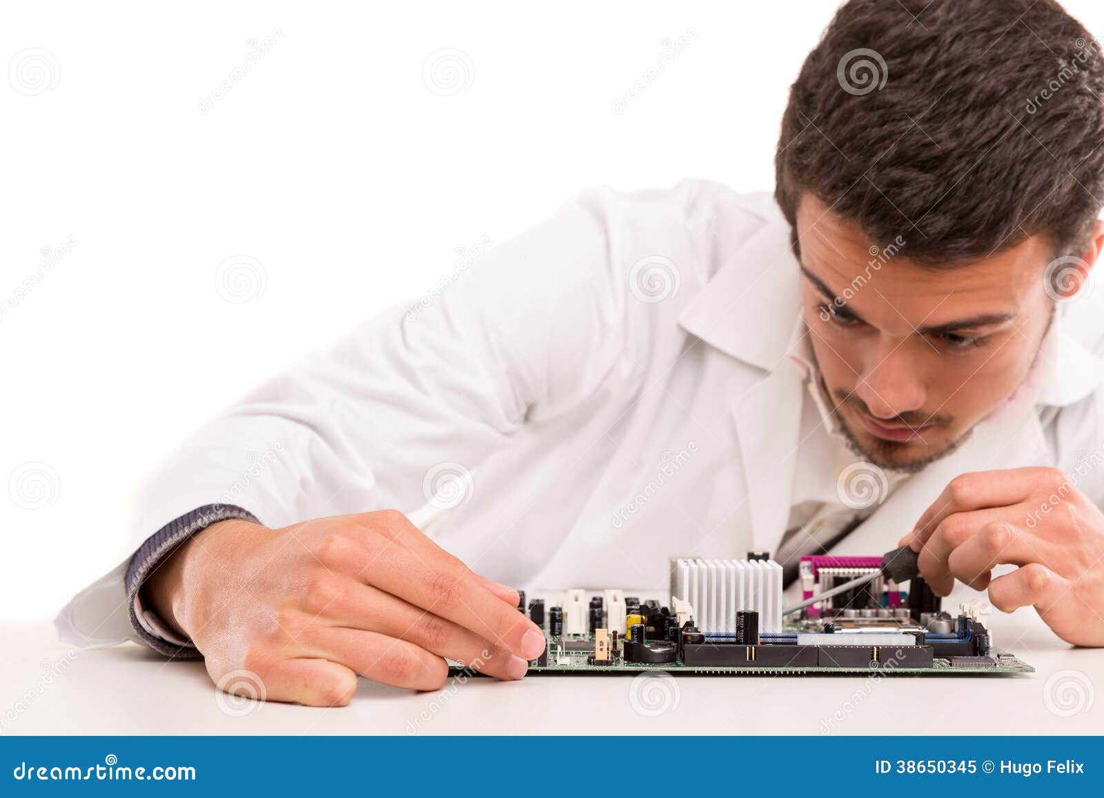 Technician at work stock image. Image of data, engineer - 38650345