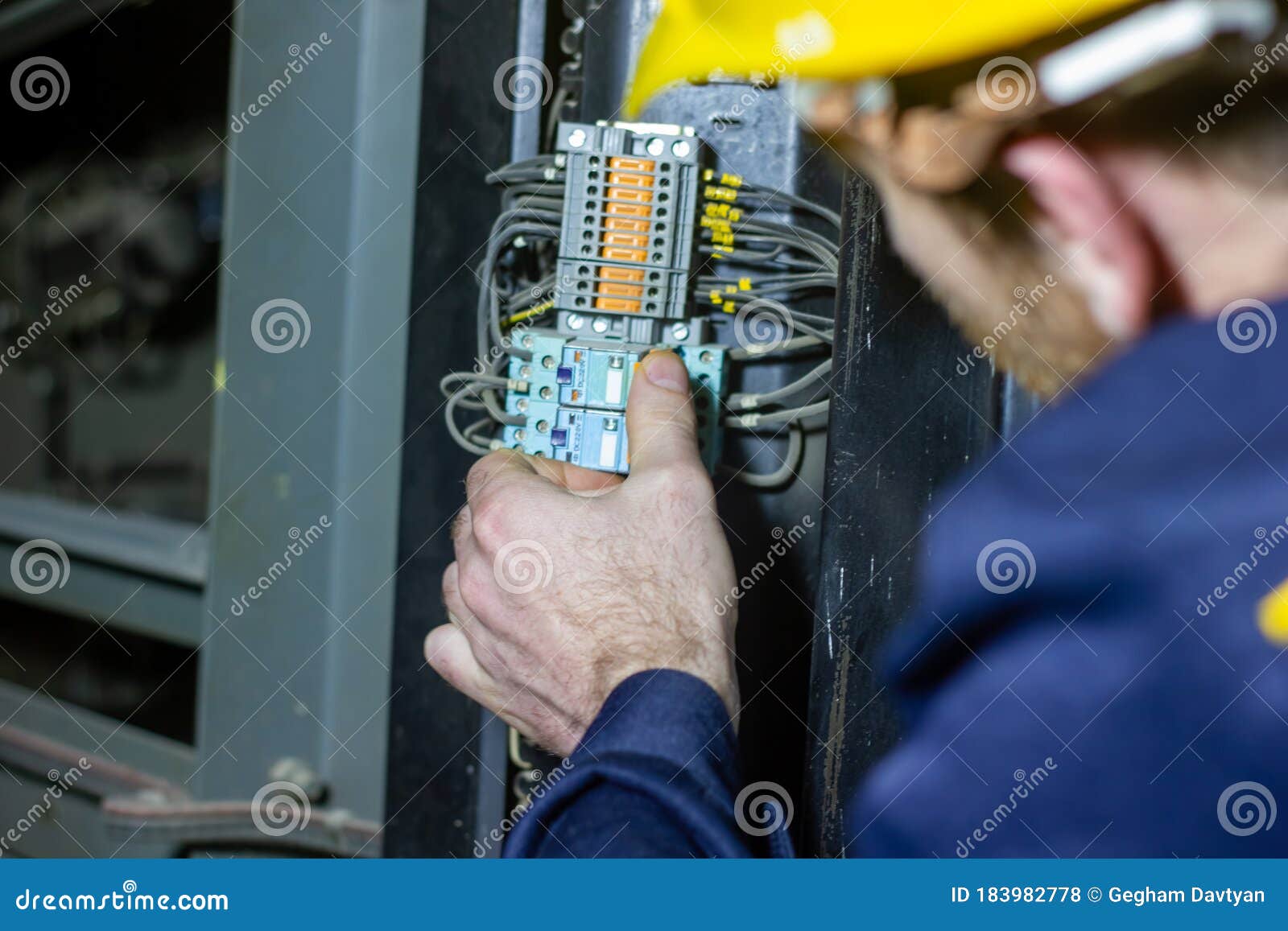 Technician at Work, Technician Repairing Electricity Editorial Stock ...