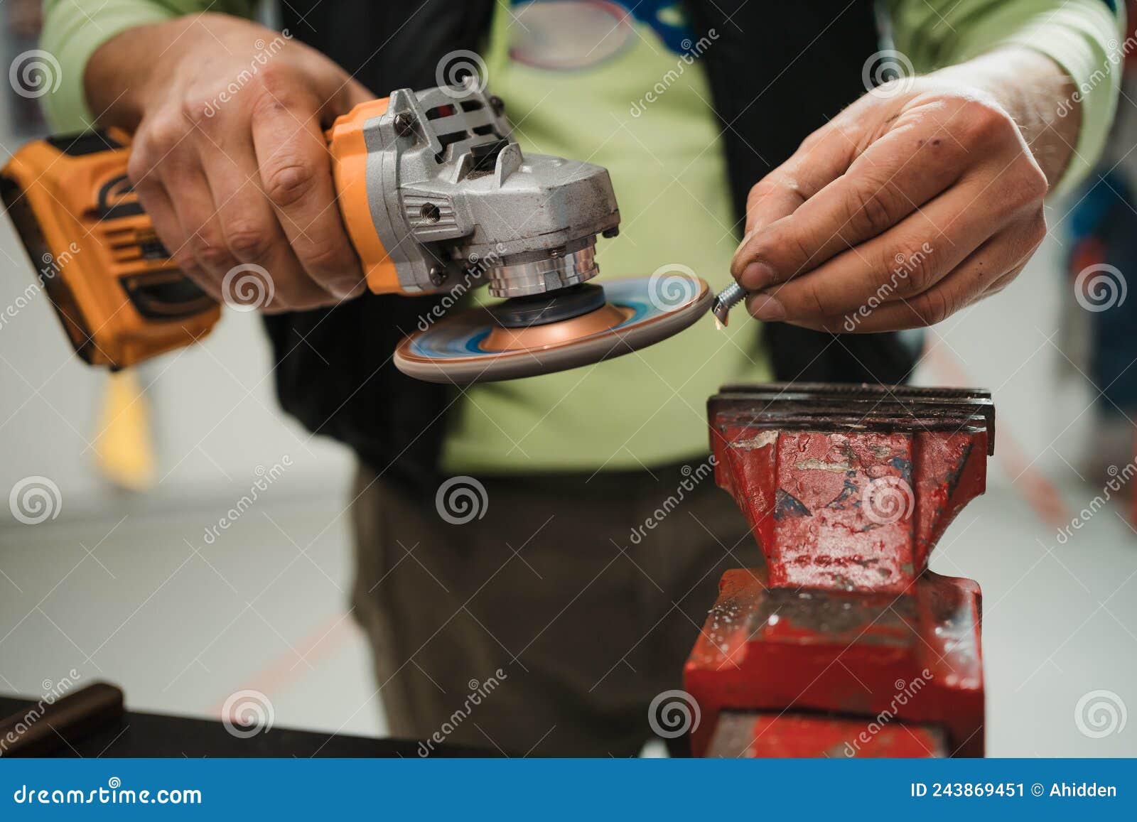 Mechanic Worker Hands Working in the Garage Stock Image - Image of ...